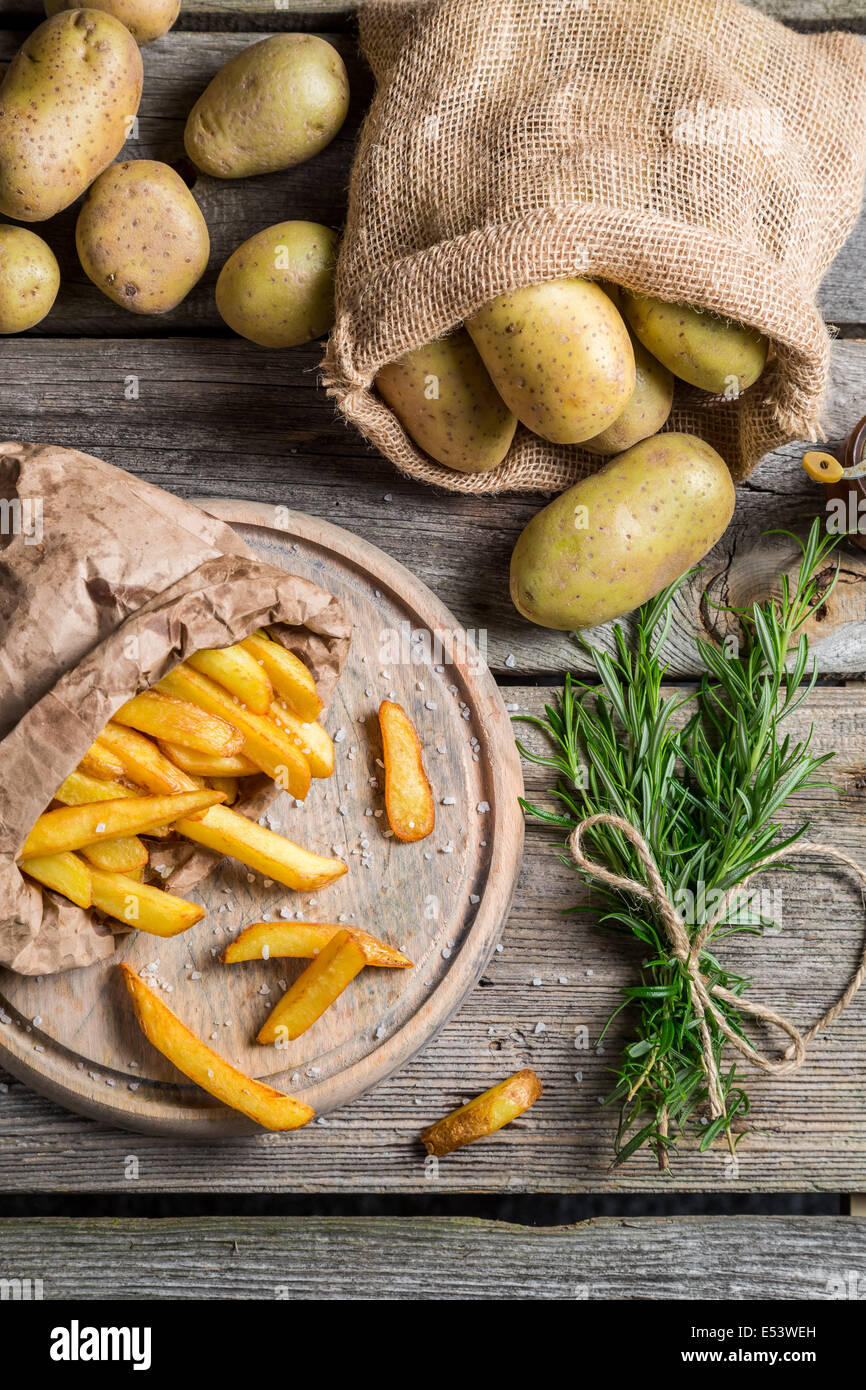 French fries made from potatoes Stock Photo - Alamy