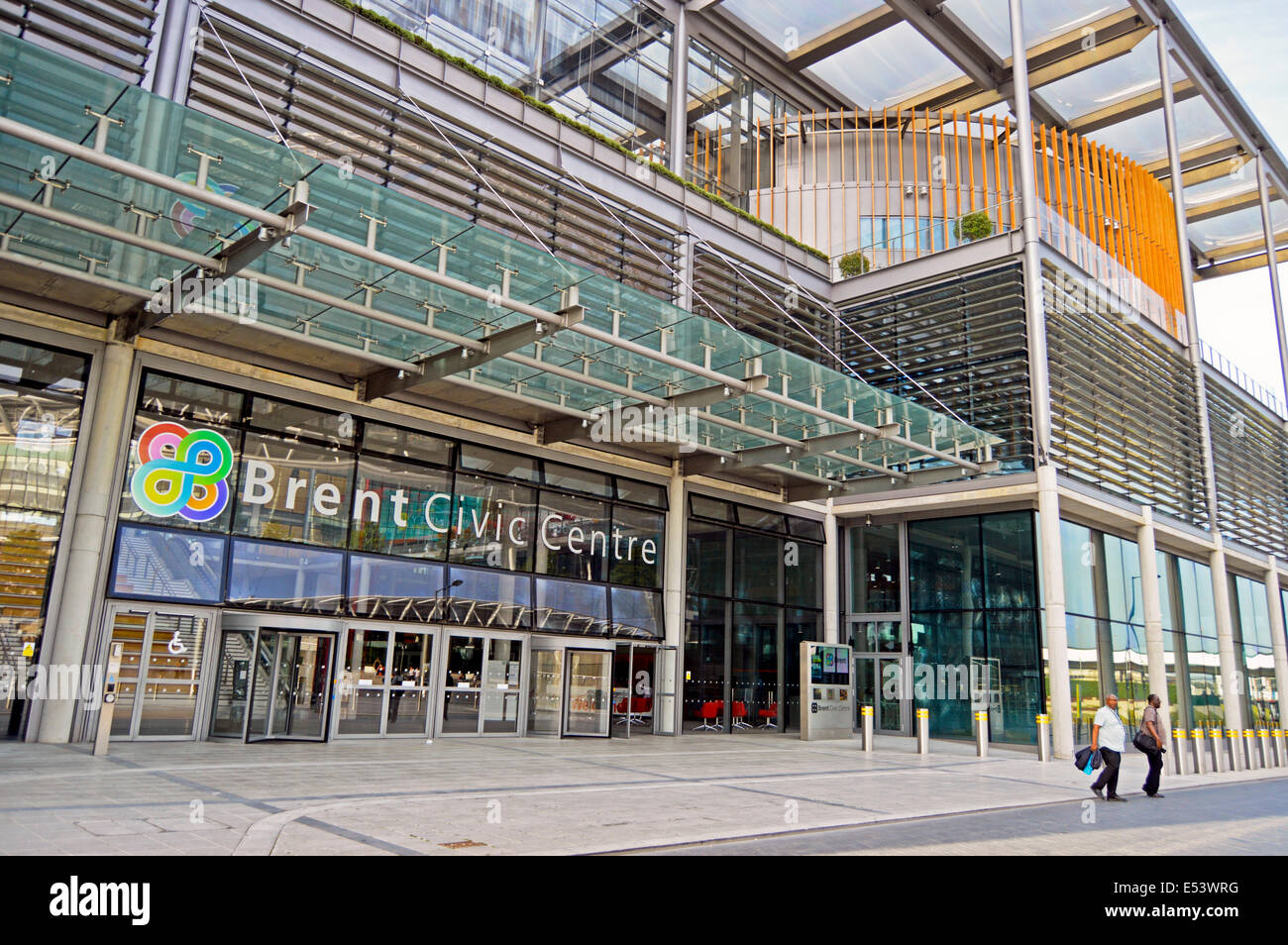The Brent Civic Centre showing the Wembley Library, London Borough of ...