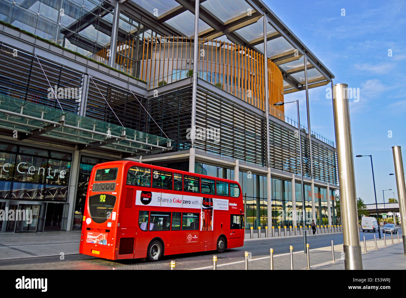 The Brent Civic Centre showing the Wembley Library and double-decker ...