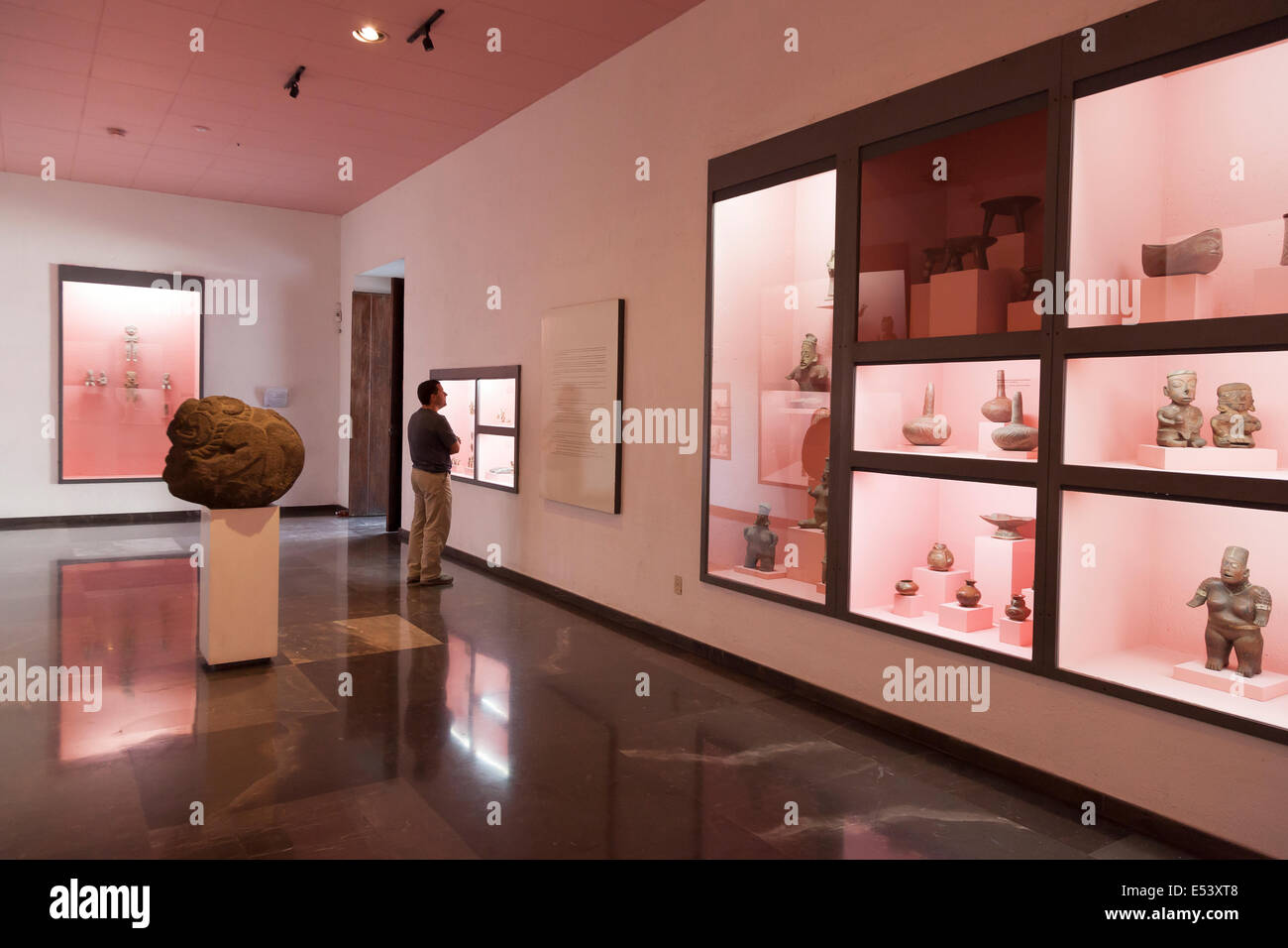 Artifacts on display at the Rufino Tamayo Museum of Pre-Hispanic Art in ...