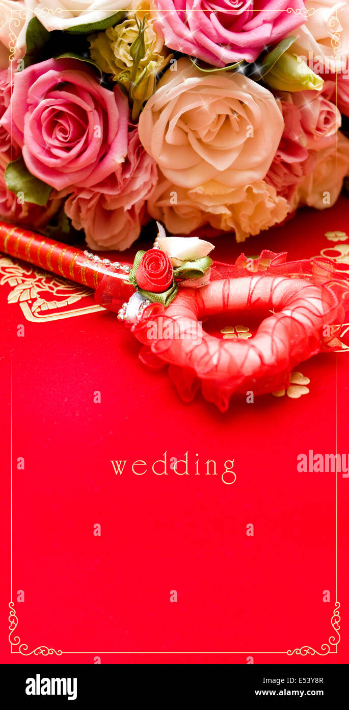 Wedding card background Stock Photo - Alamy