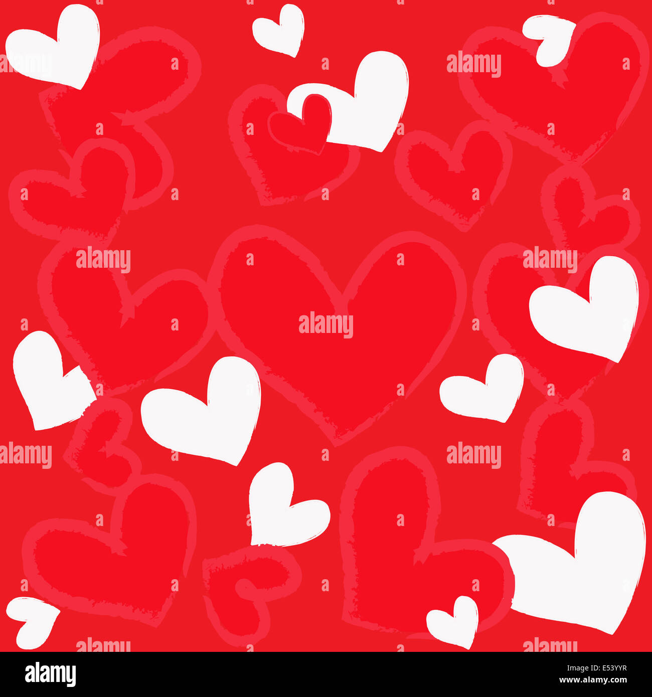 abstract magic colorful heart on a red background Stock Photo - Alamy
