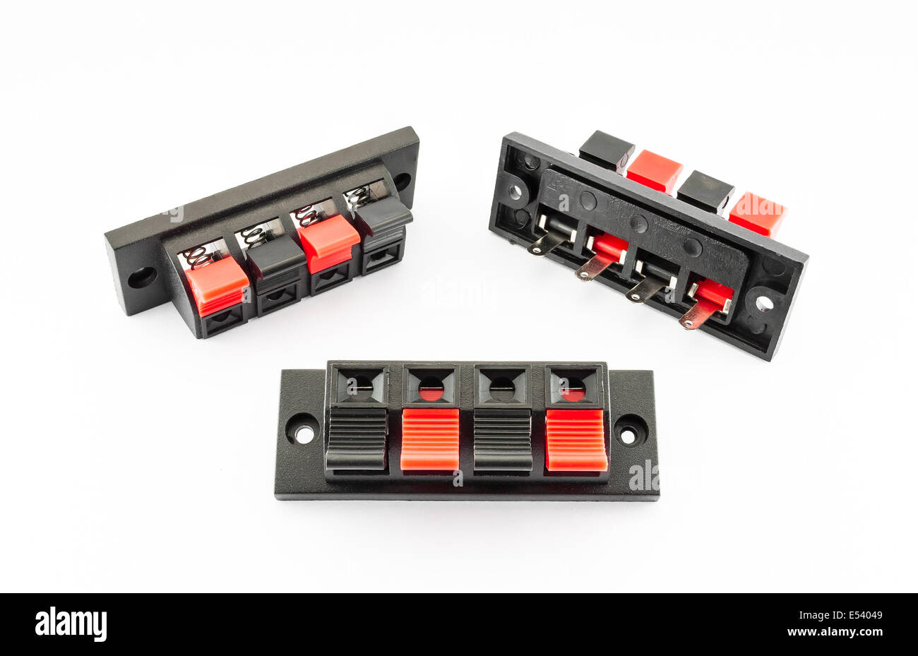Push Type Speaker Connectors Stock Photo - Alamy