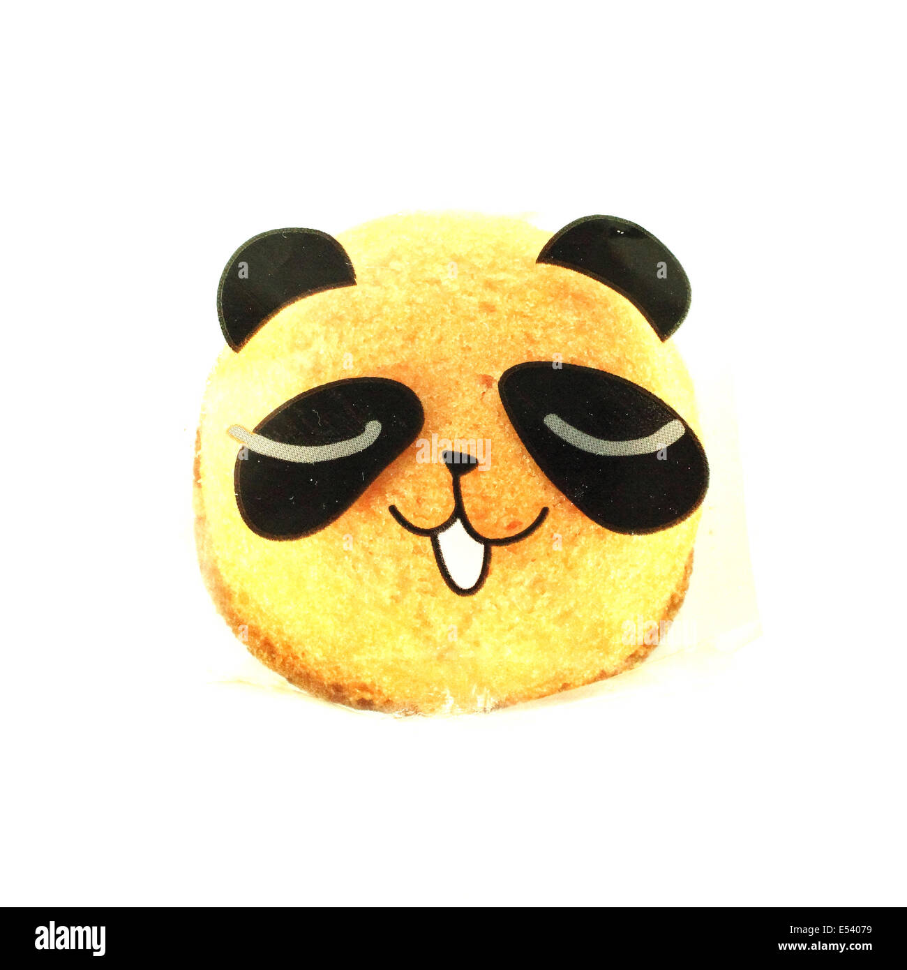 The panda bread on a white background Stock Photo - Alamy