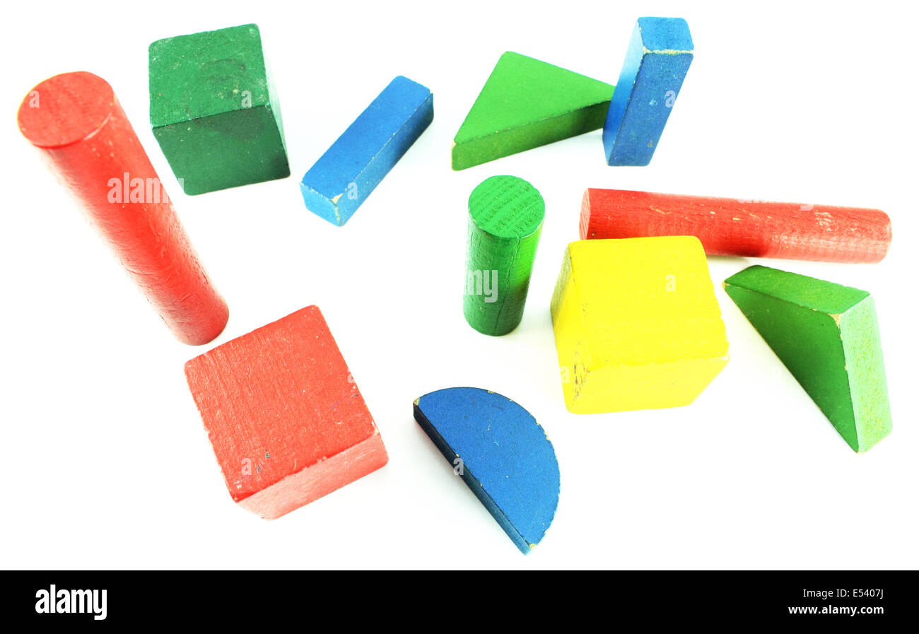 Colorful geometry on a white background Stock Photo - Alamy