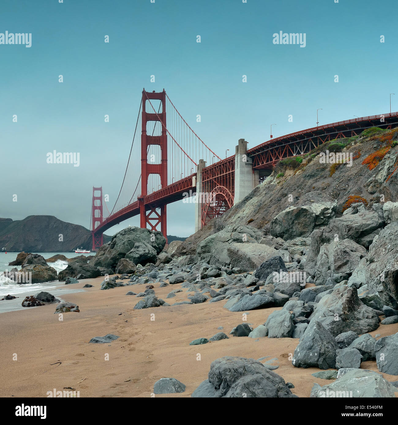 Golden Gate Bridge in San Francisco as the famous landmark Stock Photo ...