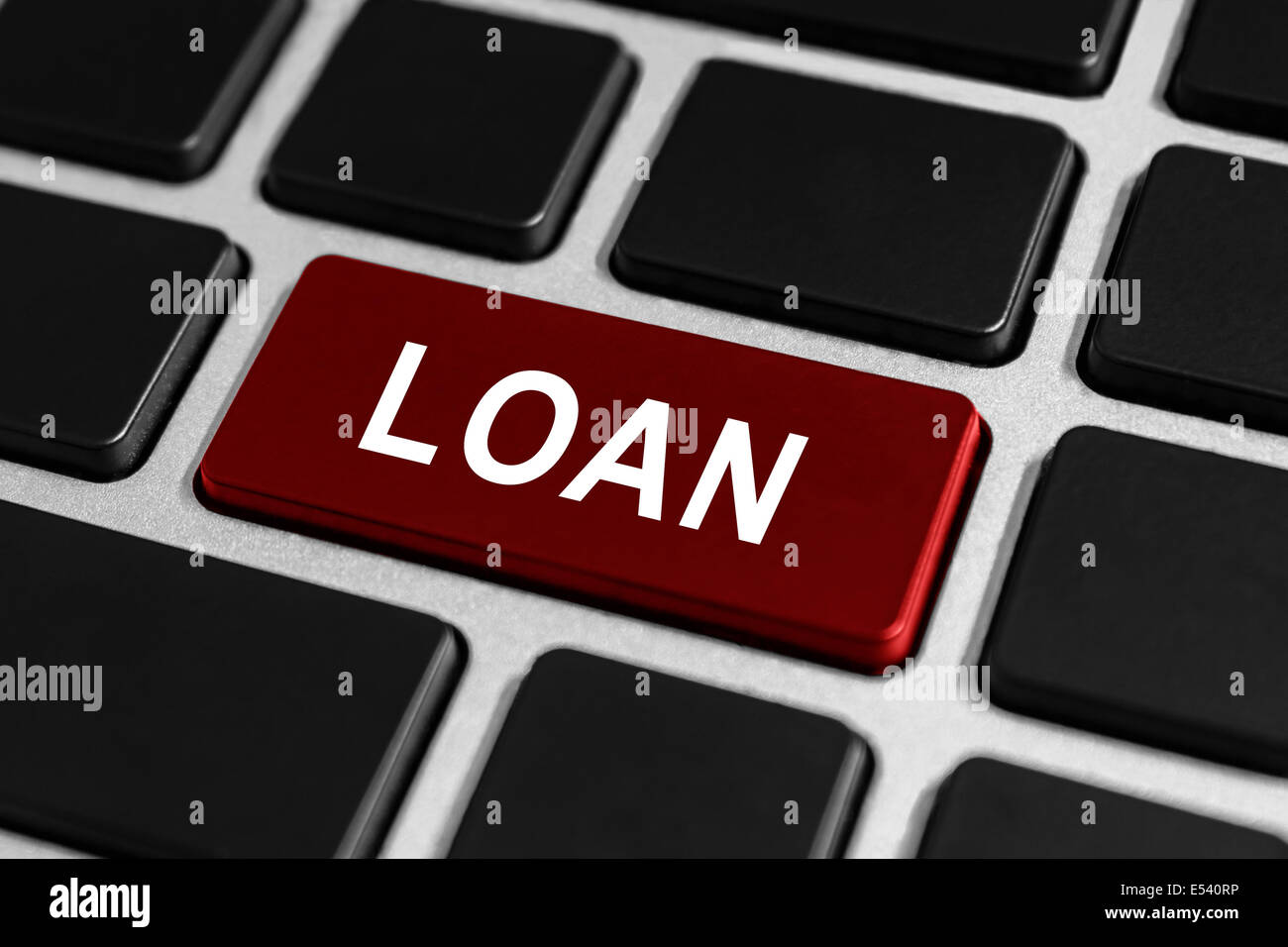 loan funding red button on keyboard, business concept Stock Photo - Alamy