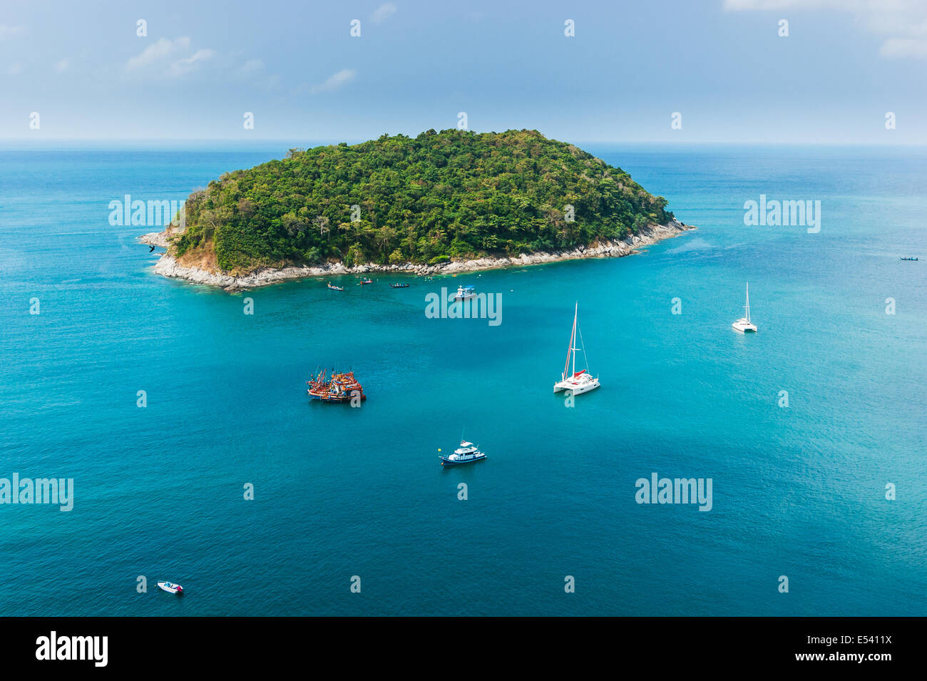 Small island in the sea near Phuket in Thailand Stock Photo - Alamy