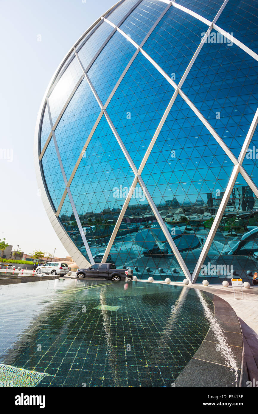 ABU DHABI, UAE - NOVEMBER 5: The Aldar headquarters building is the ...