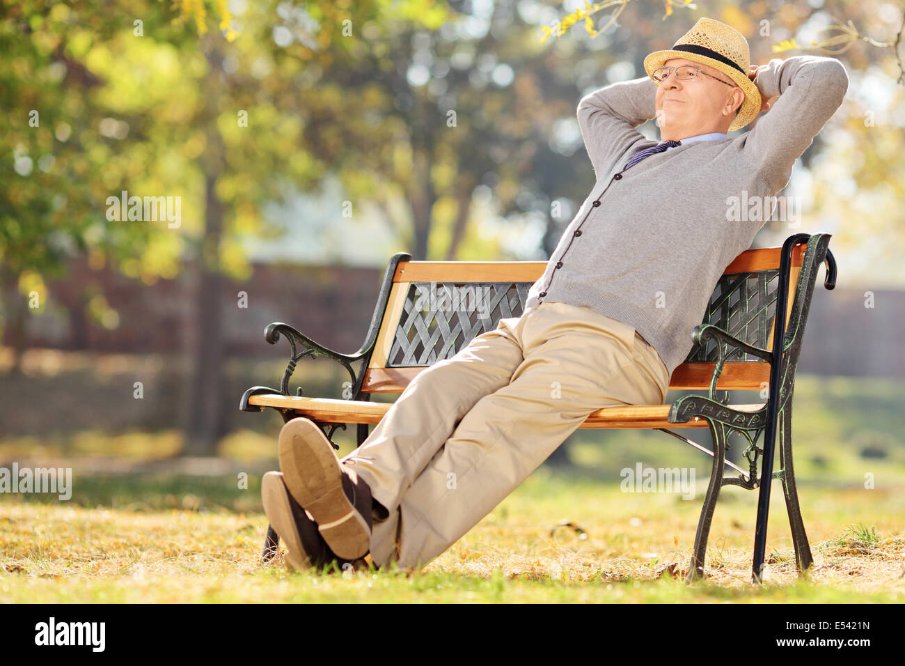 Happy relaxed park hi-res stock photography and images - Alamy