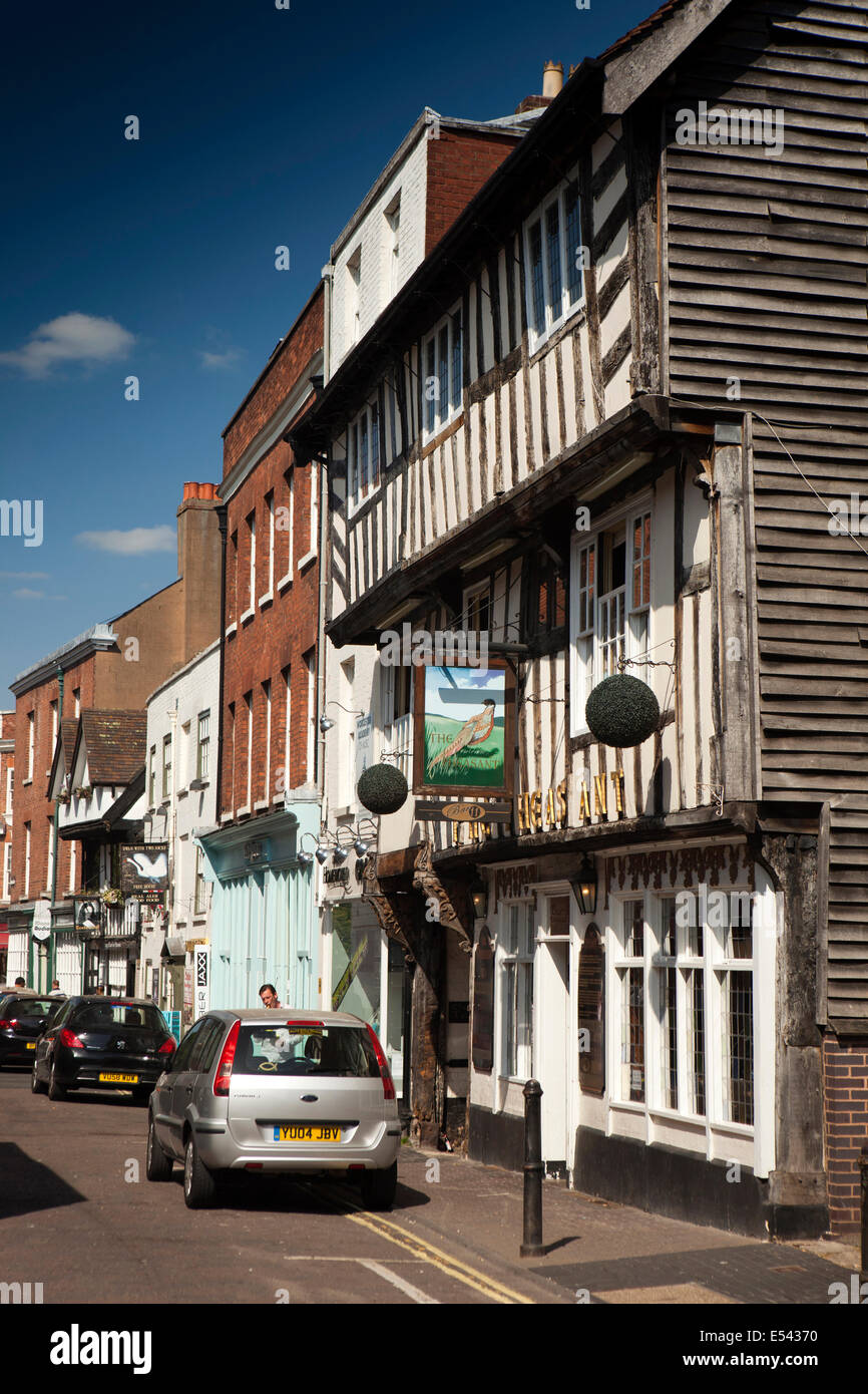 UK, England, Worcestershire, Worcester, New Street, The Pheasant, C16th ...