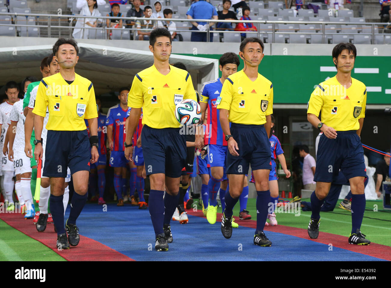 NACK5 Stadium Omiya, Saitama, Japan. 19th July, 2014. Referee, Football /Soccer : 2014 J.LEAGUE ...