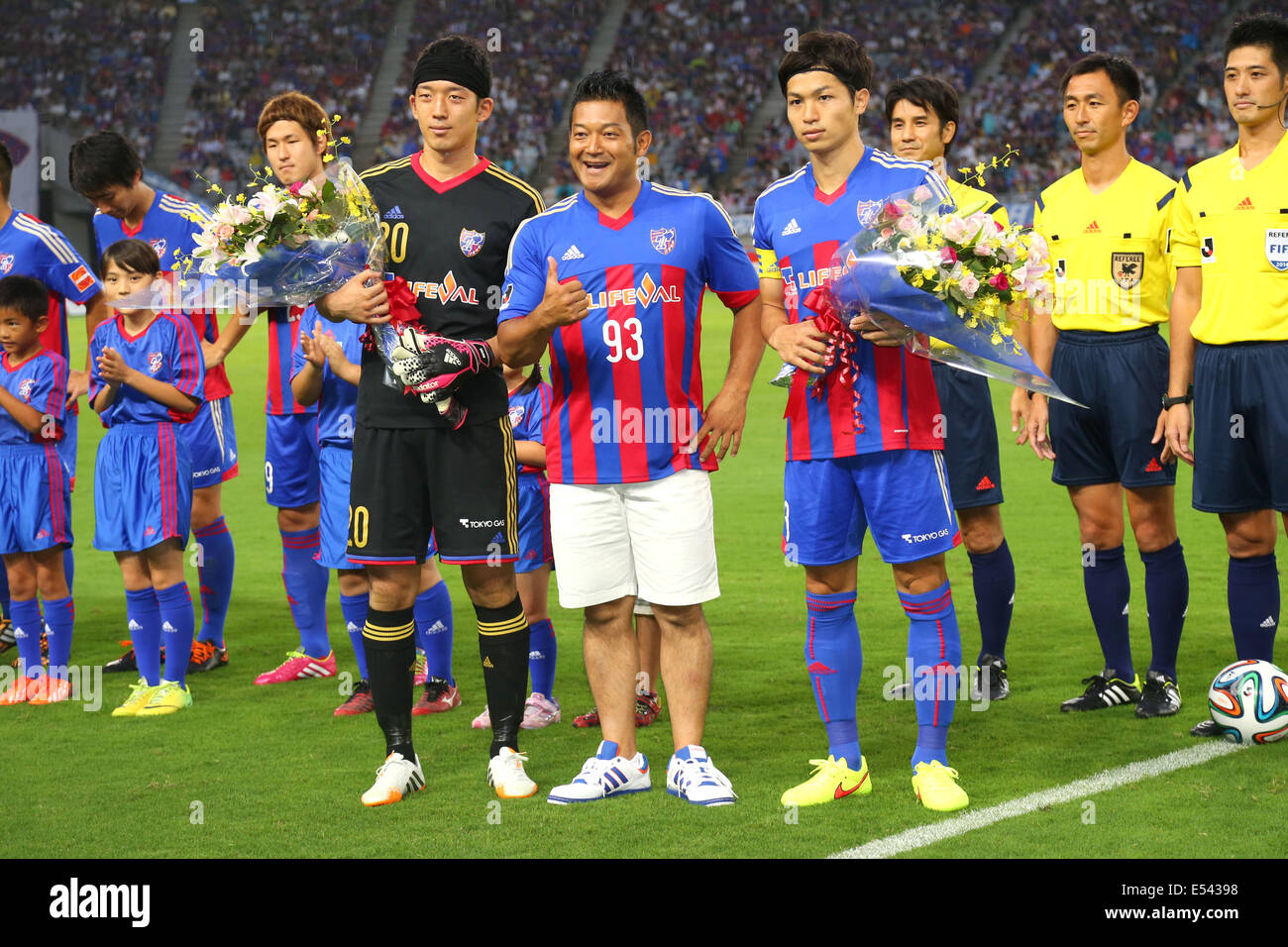 NACK5 Stadium Omiya, Saitama, Japan. 19th July, 2014. (L-R) Shuichi Gonda (FC Tokyo), Tomomitsu ...