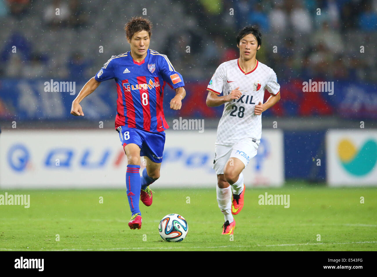 (L-R) Hirotaka Mita (FC Tokyo), Shoma Doi (Antlers), ULY 19, 2014 ...