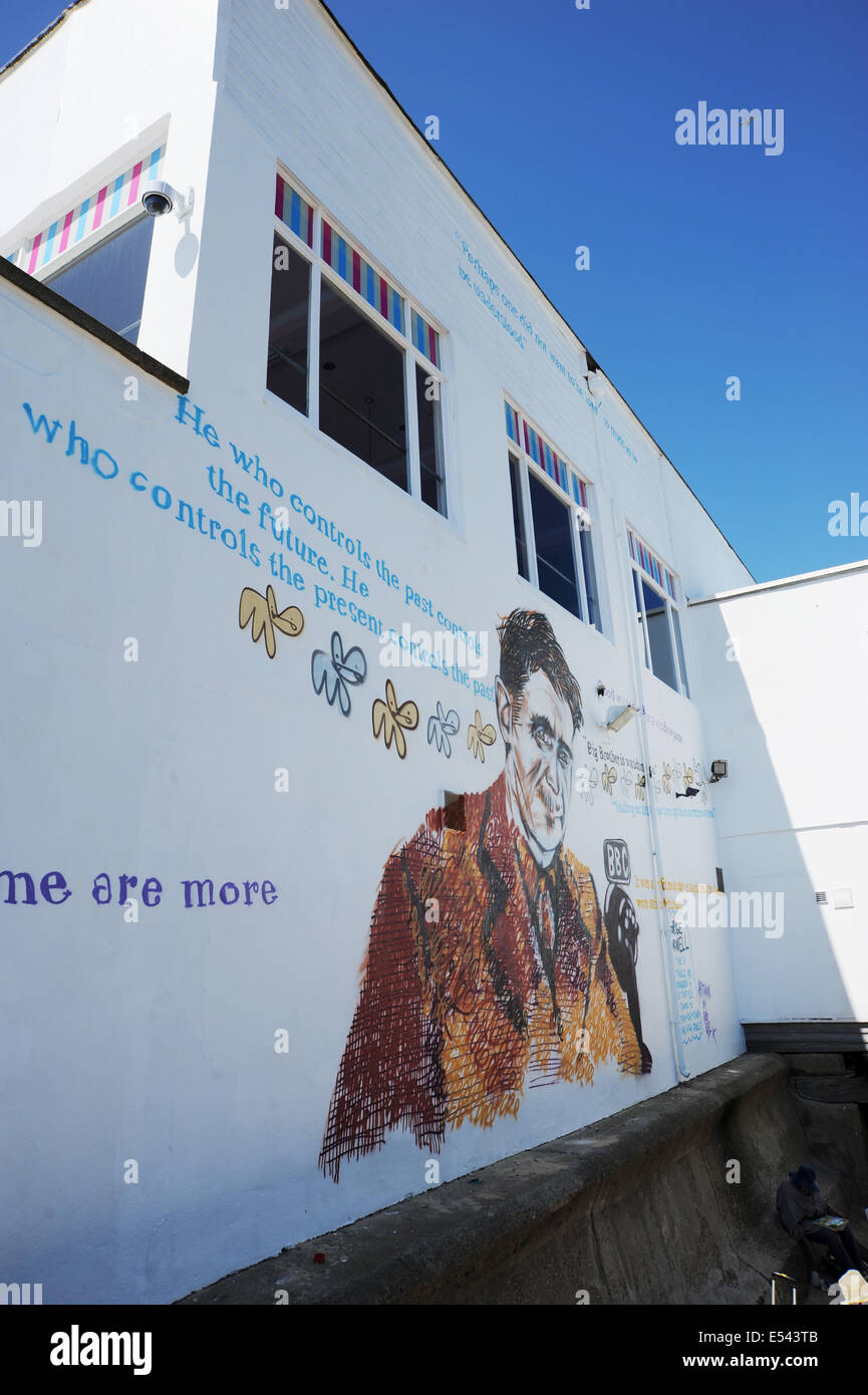 Views around the Suffolk seaside resort of Southwold The Pier's mural to writer George Orwell ...
