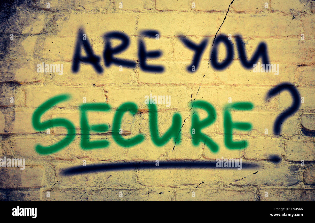 Are You Secure Concept Stock Photo - Alamy