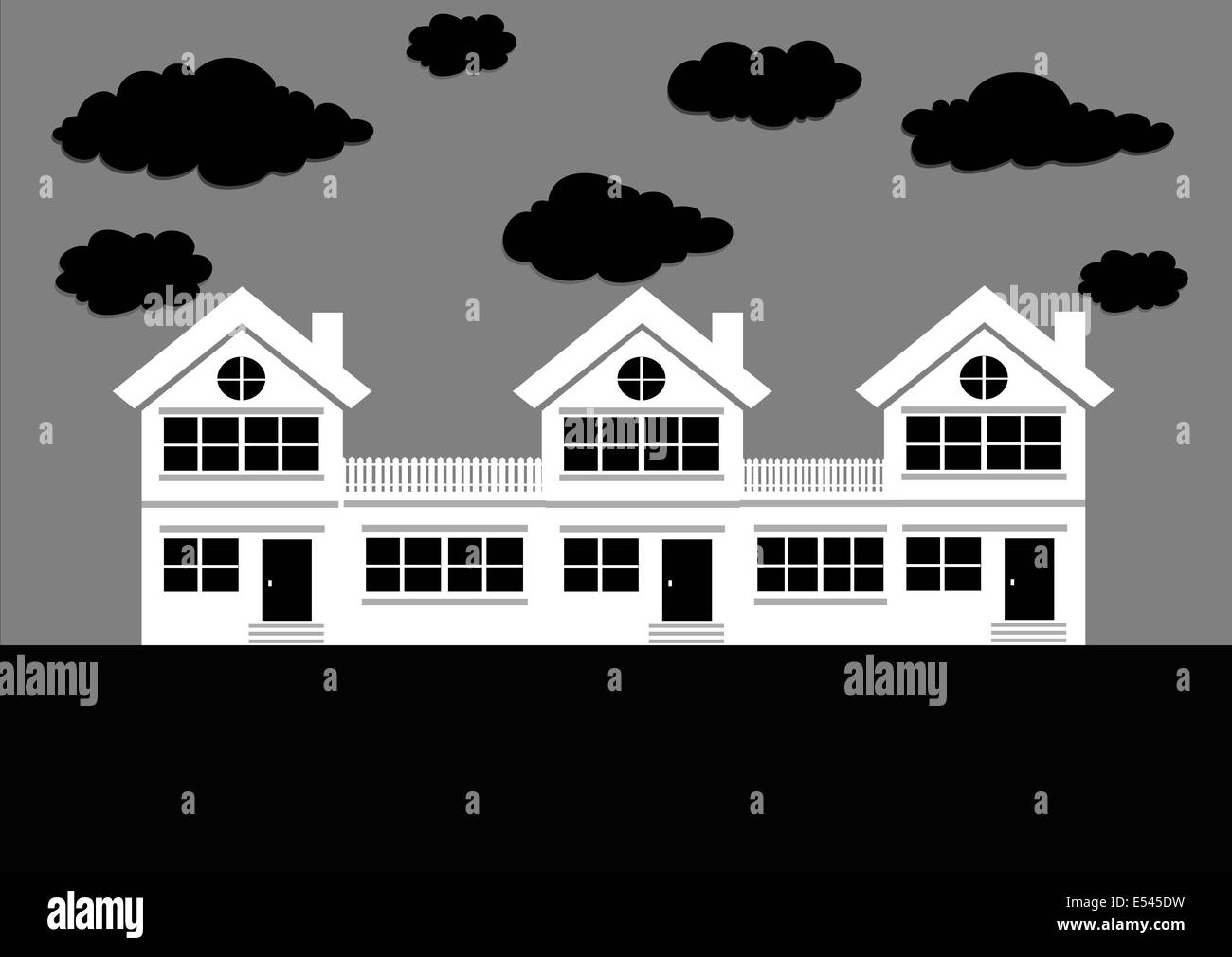 Real estate business background Black and White Stock Photos & Images ...