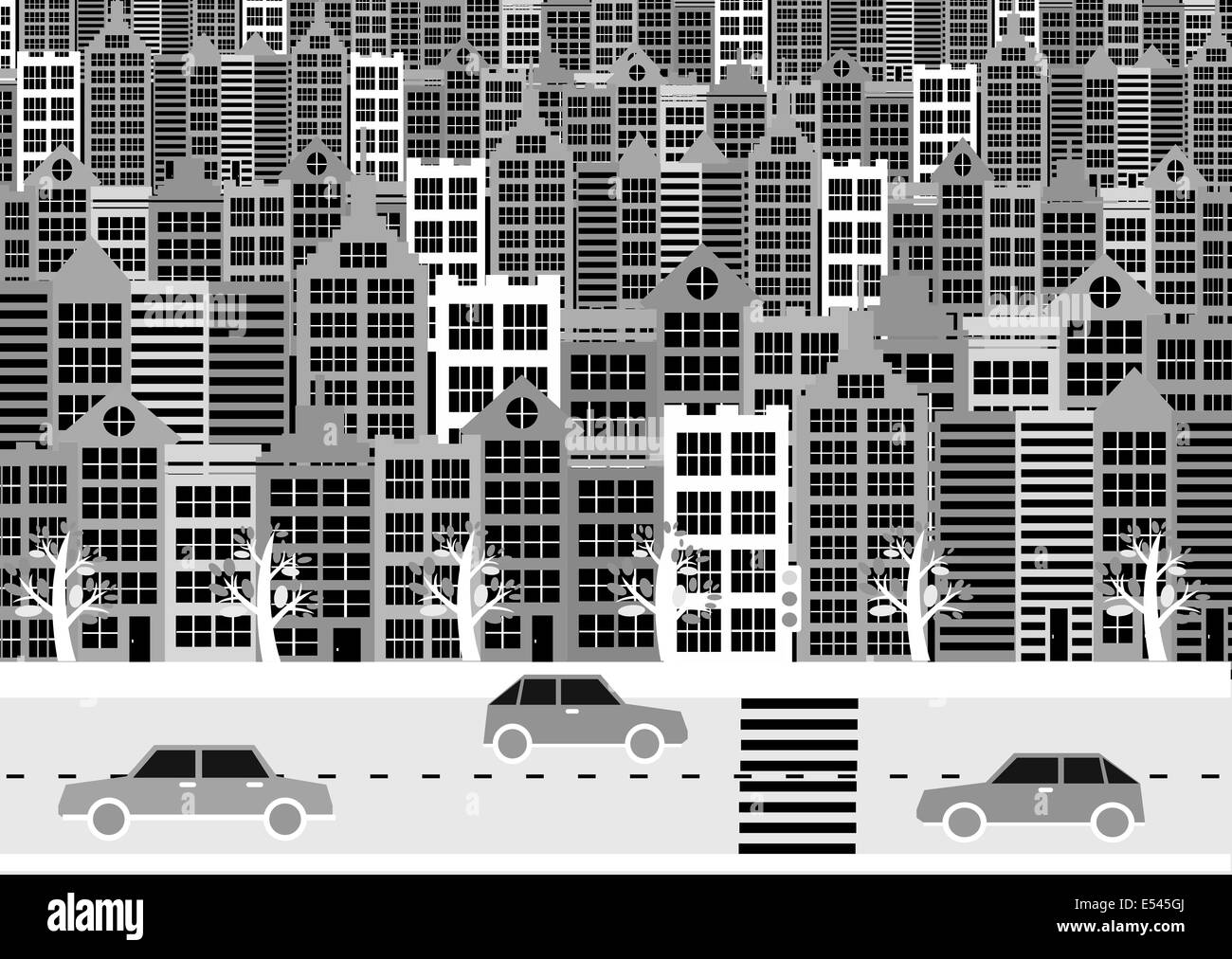 Colorful Cityscape Town city building design Stock Photo - Alamy