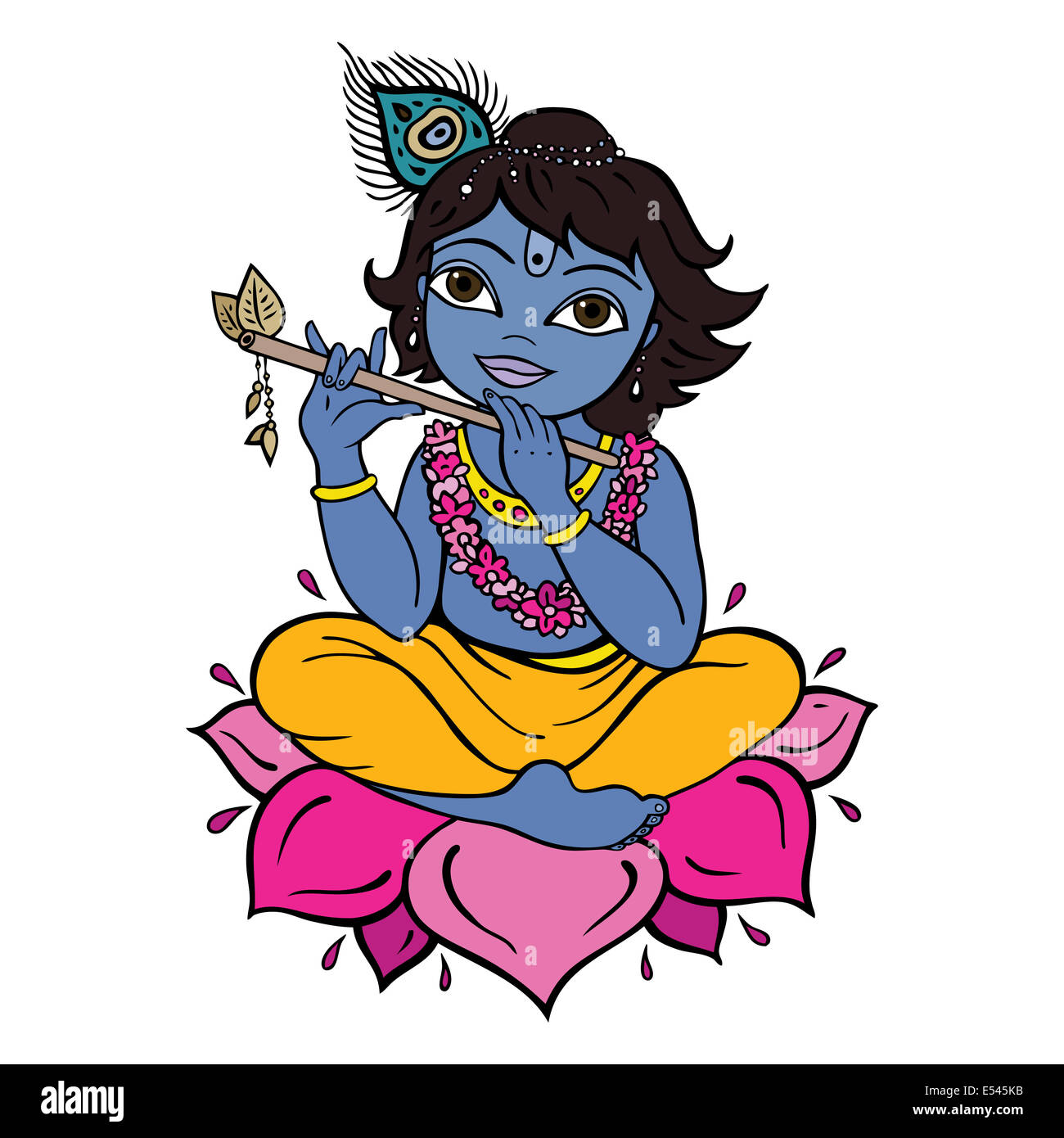 Animated Hindu God Krishna Wallpaper