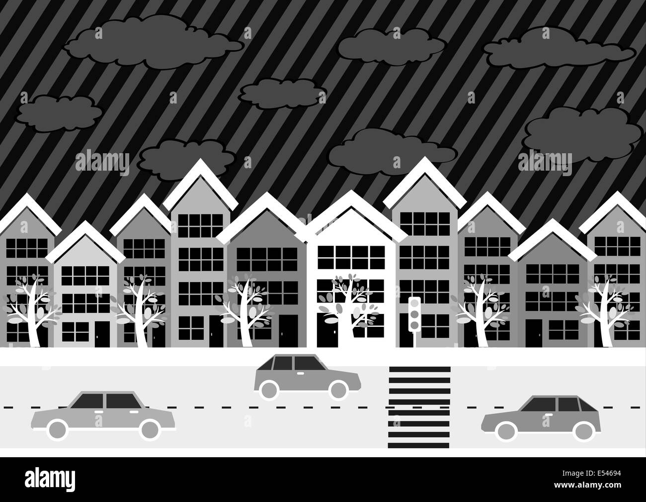 Colorful Cityscape Town city building design Stock Photo - Alamy