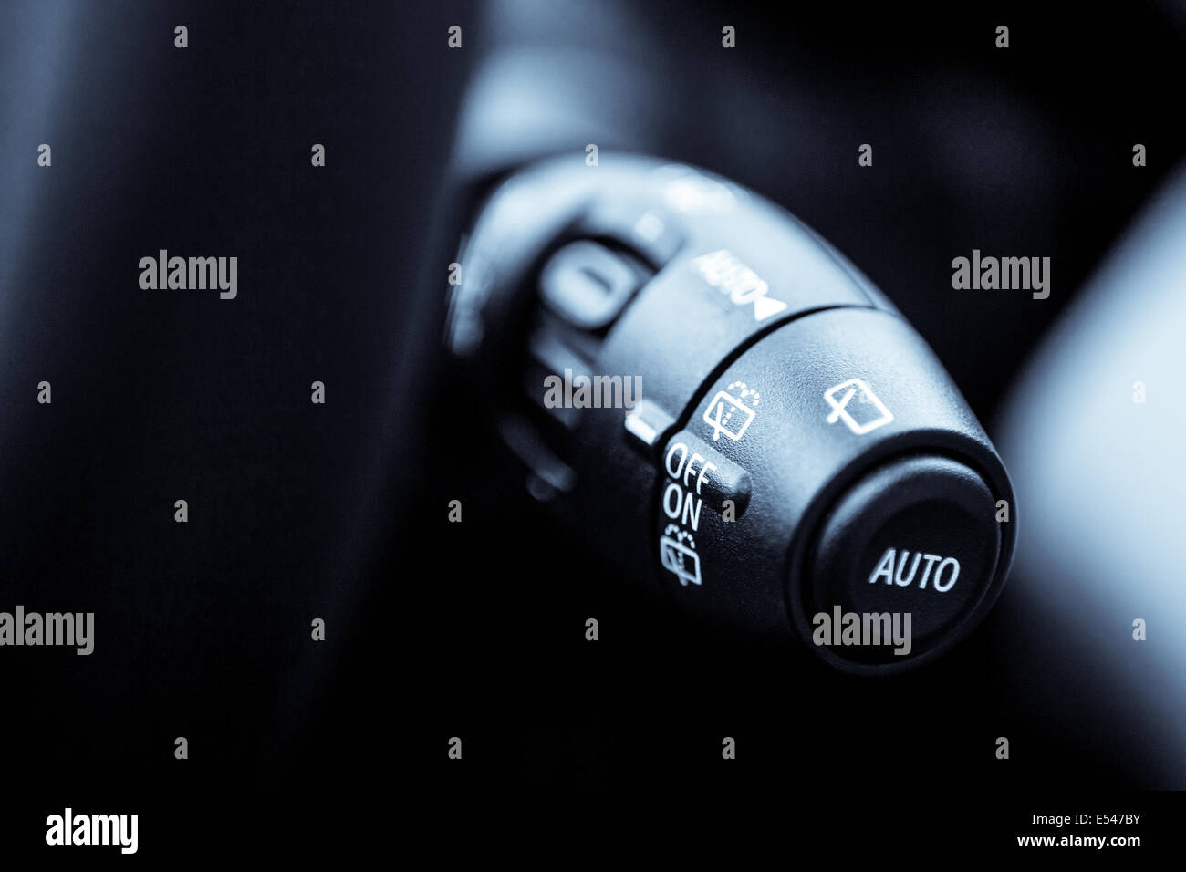 Detail of the wind screen wipers button, in a car Stock Photo - Alamy