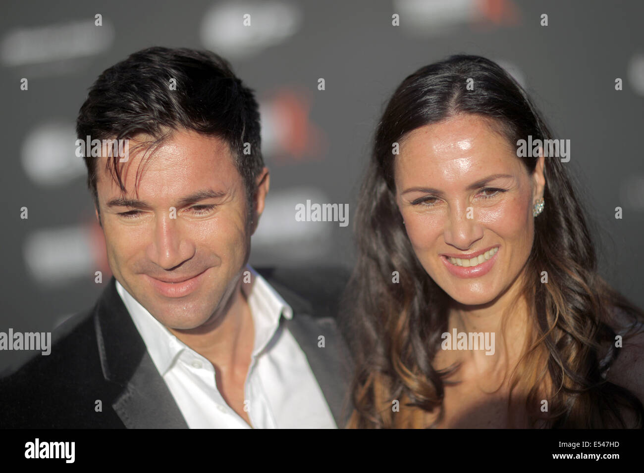 Singer Kiki (R) and Lucas Cordalis arrive to the premiere of this year ...