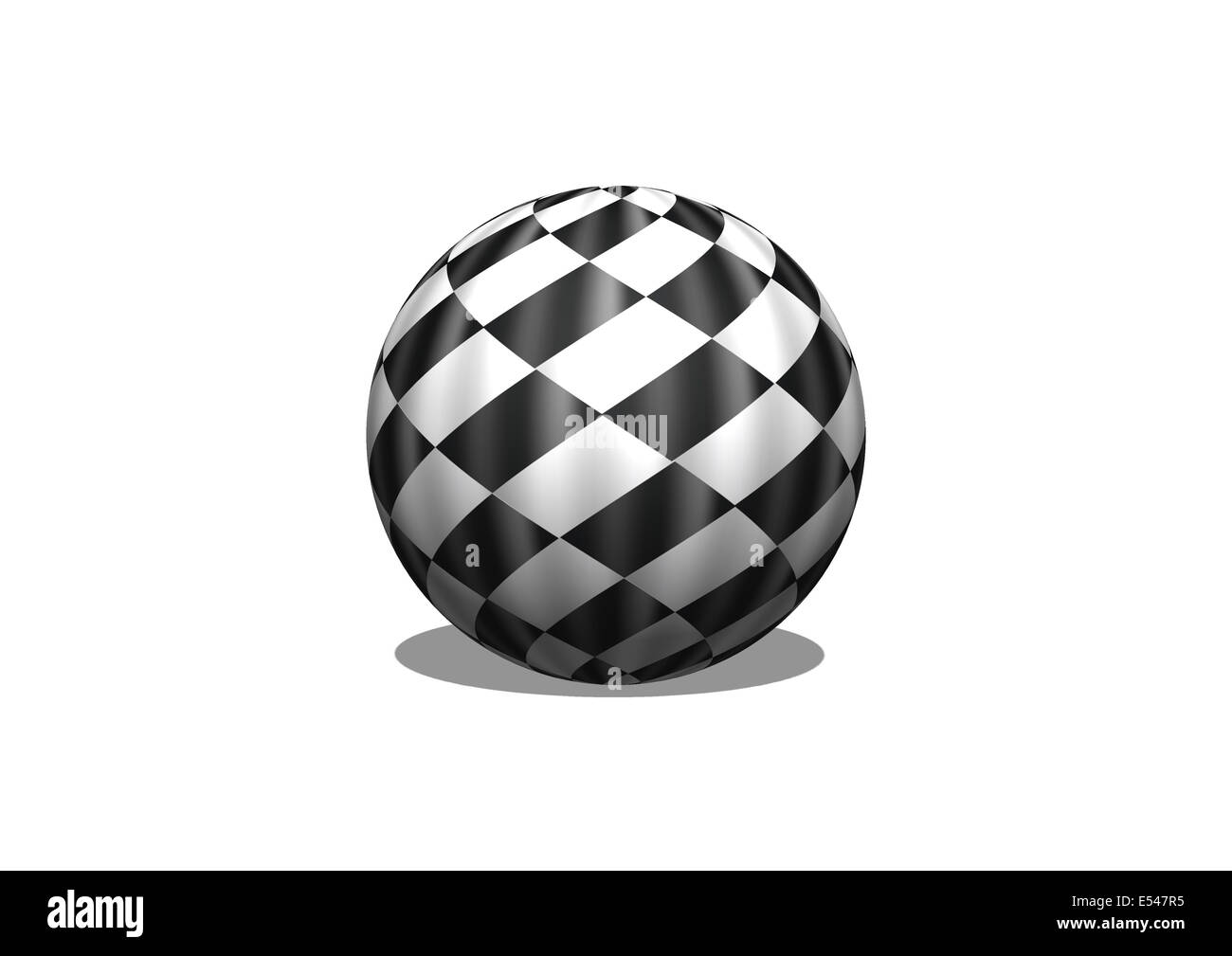 Sphere 3d Checkered Flag Racing Ball Stock Photo - Alamy
