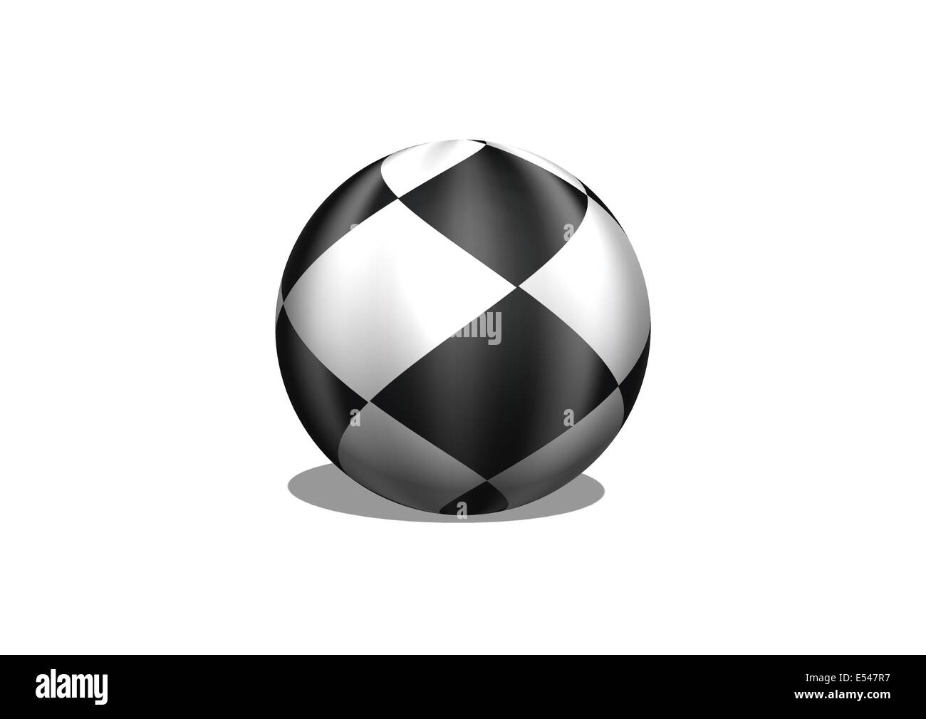 Sphere 3d Checkered Flag Racing Ball Stock Photo - Alamy