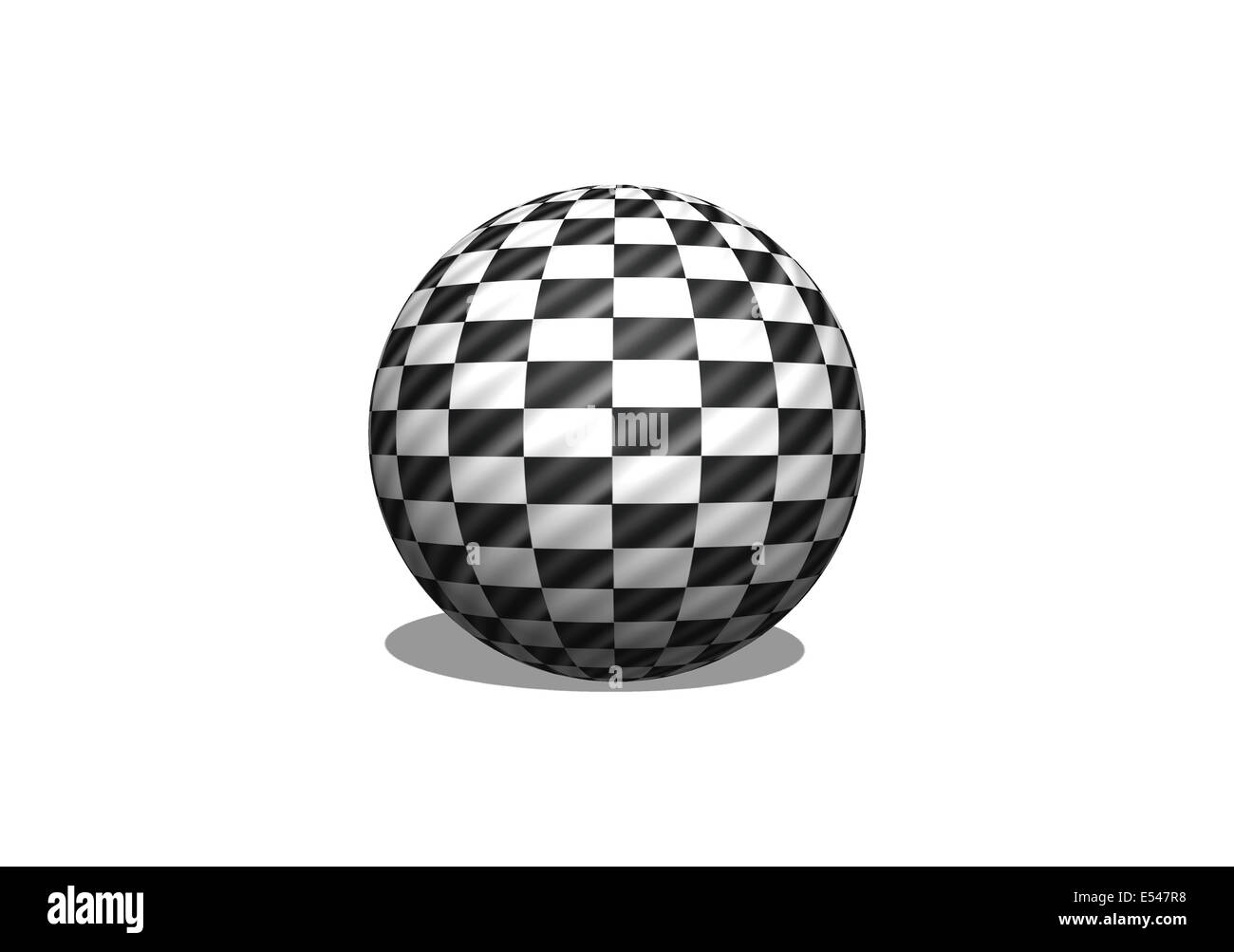 Sphere 3d Checkered Flag Racing Ball Stock Photo - Alamy