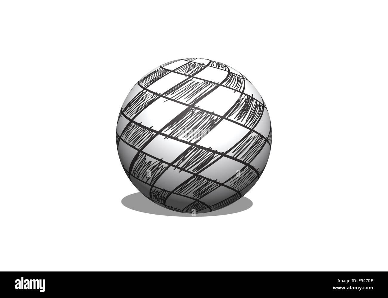 Sphere 3d Checkered Flag Racing Ball Stock Photo - Alamy