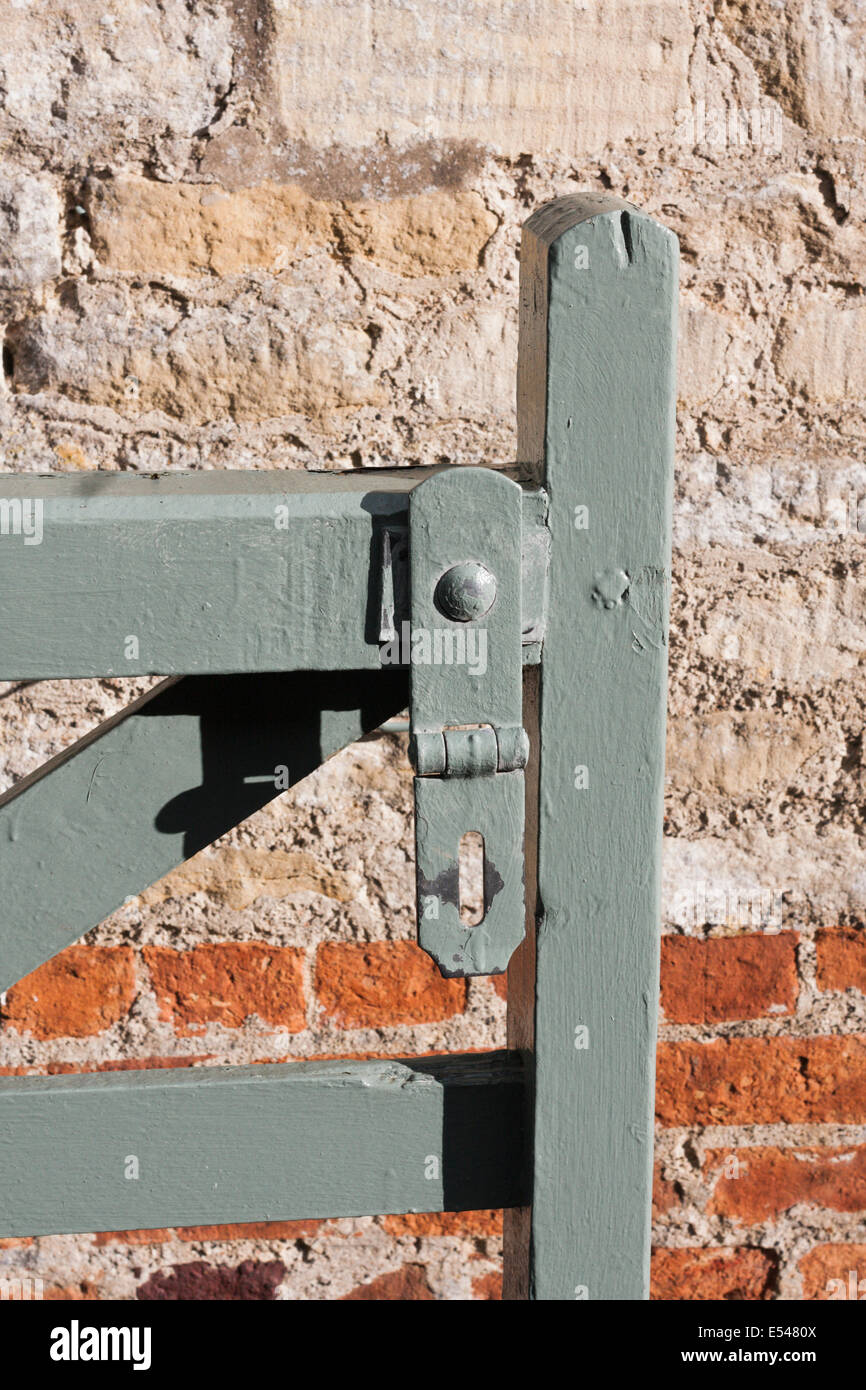 Old wooden door latch and lock Stock Photo - Alamy