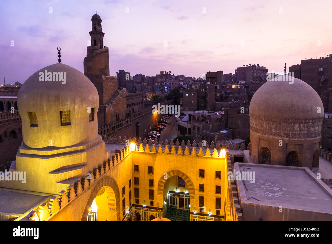 Ibn Tulun mosque minaret at dusk. Cairo, Egypt Stock Photo - Alamy