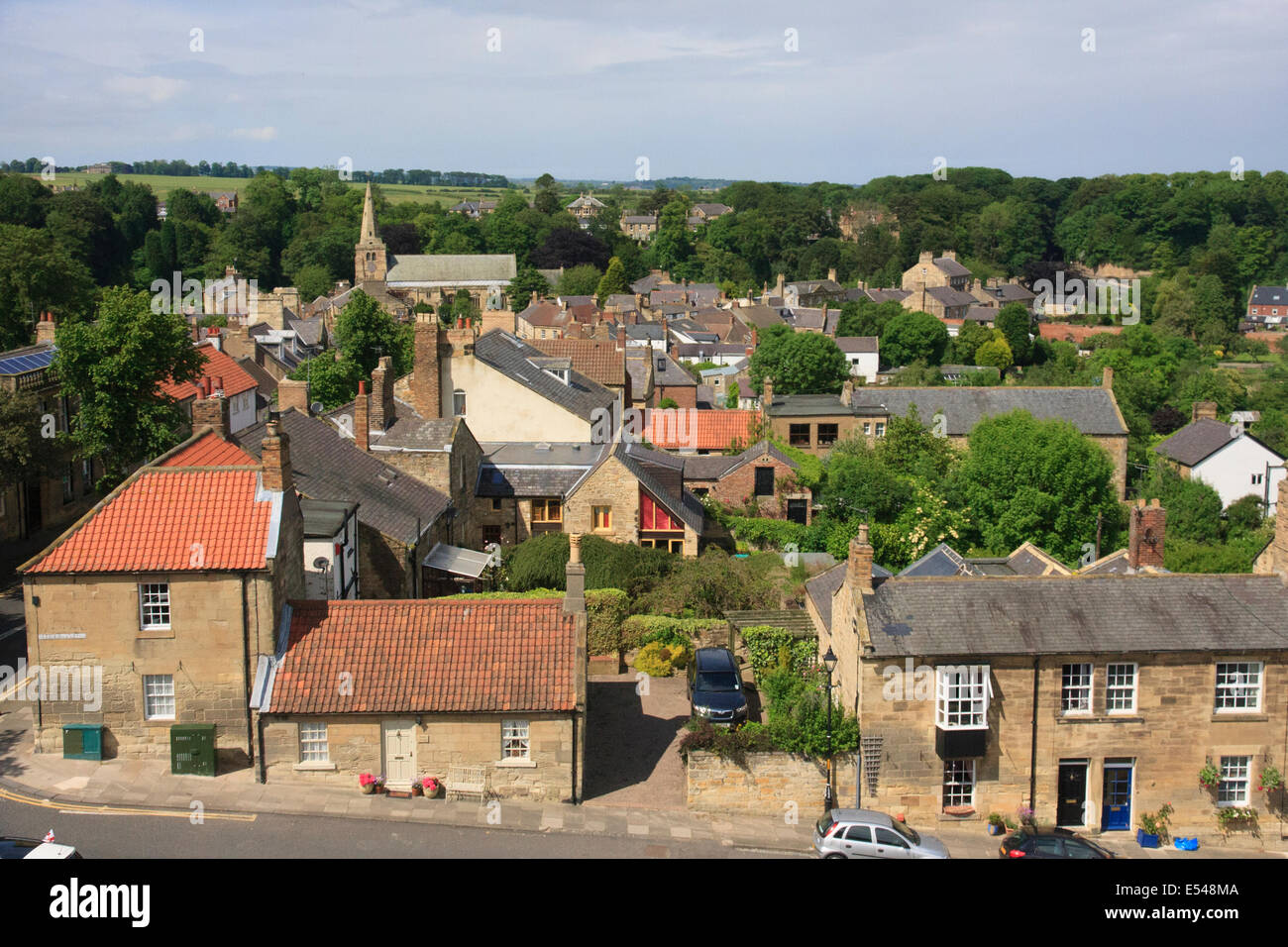 Warkworth aerial hi-res stock photography and images - Alamy