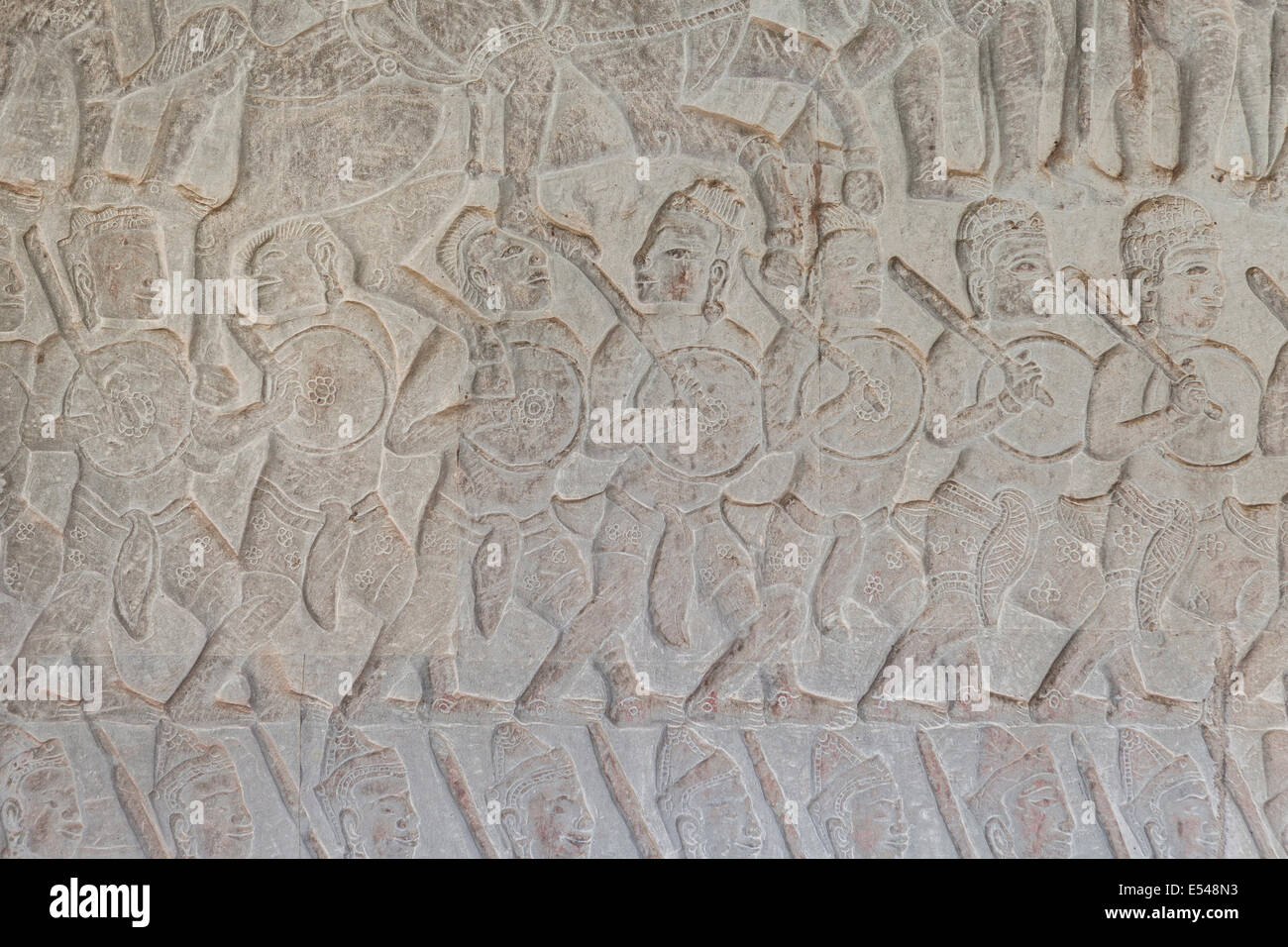 Bas reliefs at Angkor wat, Cambodia Stock Photo - Alamy