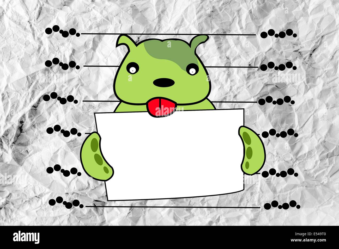 cute Dog on crumpled paper Stock Photo - Alamy