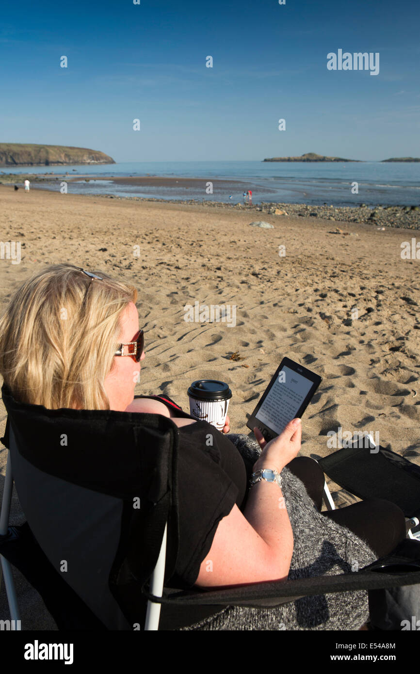 Relaxing on beach woman irish hi-res stock photography and images - Alamy
