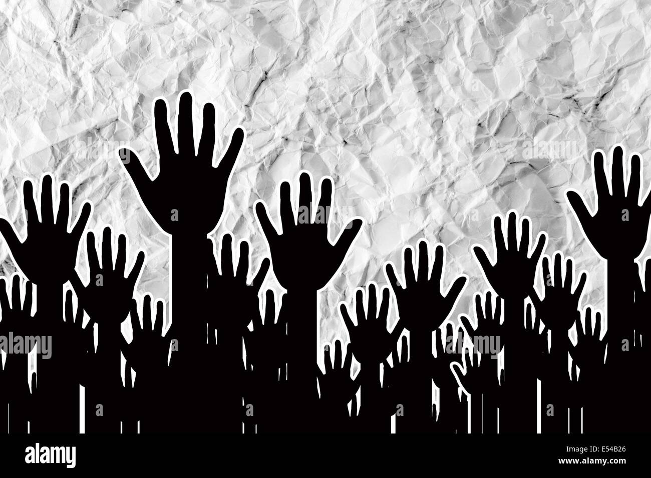 colorful silhouette hands background design Stock Photo - Alamy