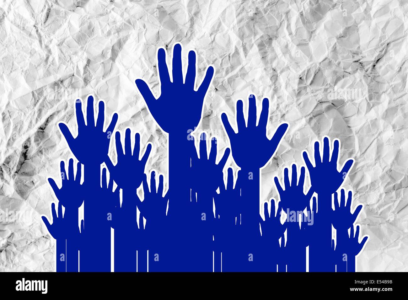 colorful silhouette hands background design Stock Photo - Alamy