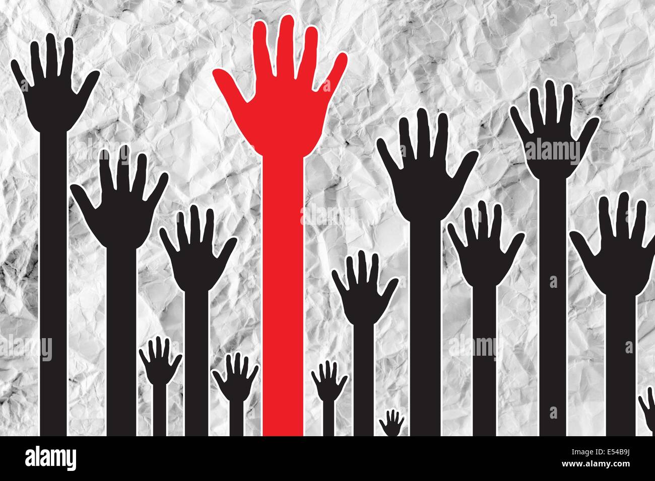 colorful silhouette hands background design Stock Photo - Alamy