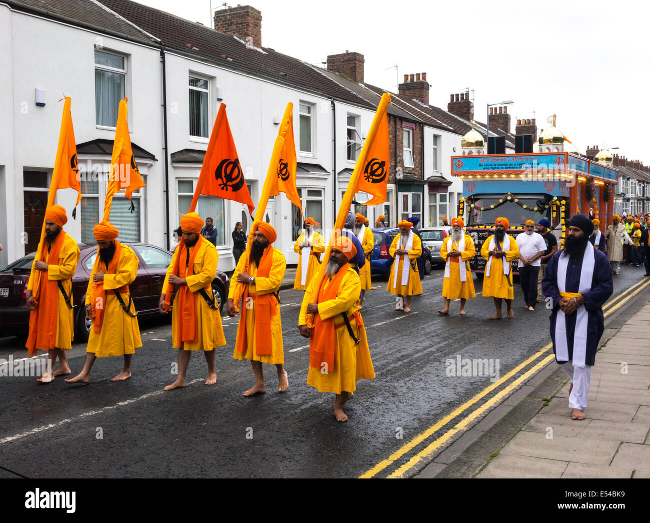 Middlesbrough, UK. 20th July, 2014. The annual Nagar Kirtan Parade ...