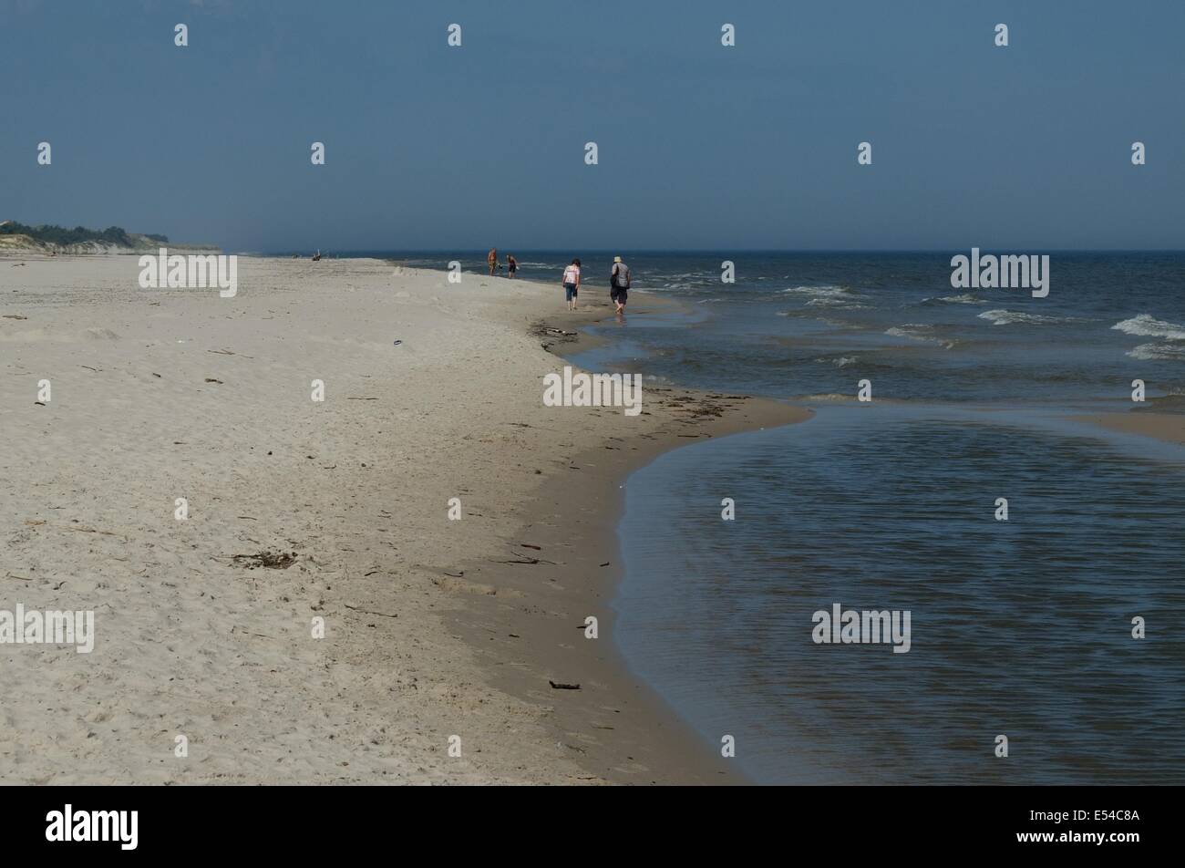 Leba, Poland. 20th, July 2014. Moving sand dunes in the Slowinski ...