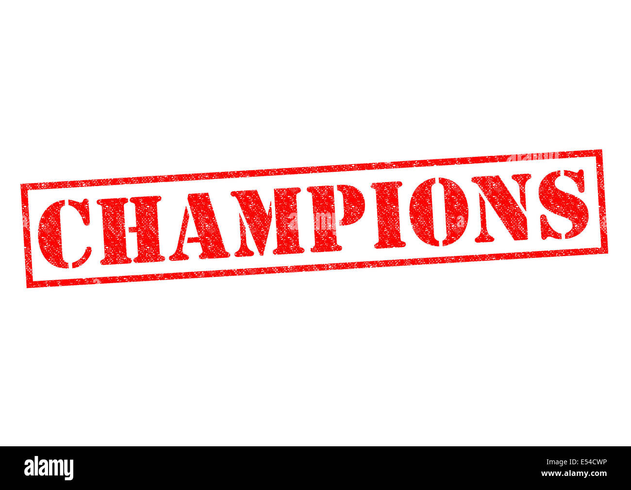 CHAMPIONS red Rubber Stamp over a white background Stock Photo - Alamy