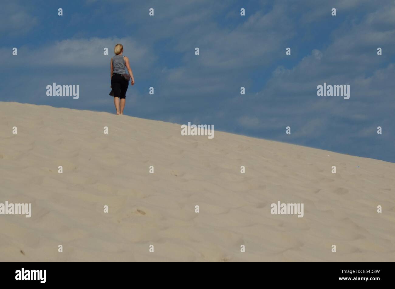Leba, Poland. 20th, July 2014. Moving sand dunes in the Slowinski ...