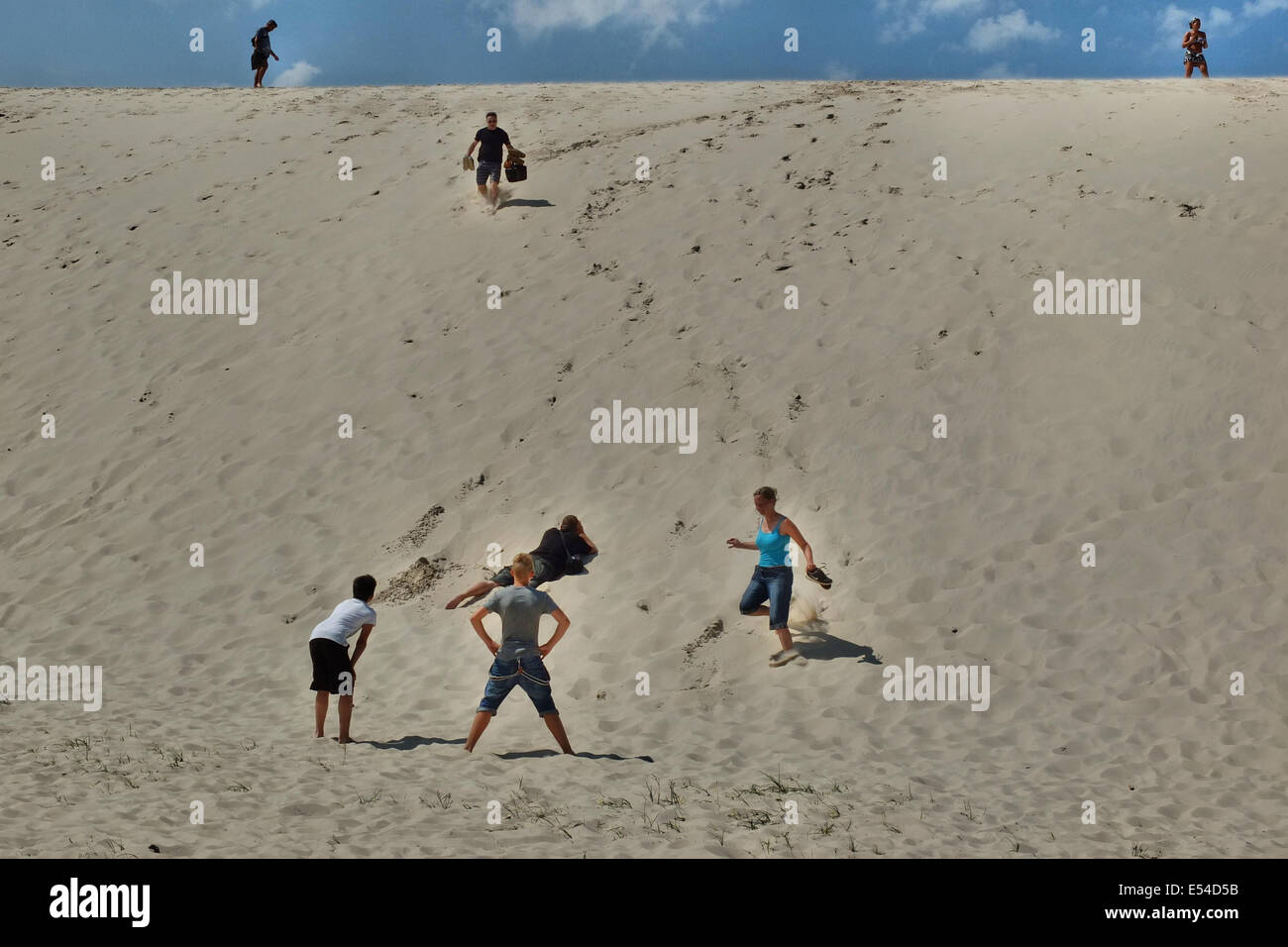 Leba, Poland. 20th, July 2014. Moving sand dunes in the Slowinski ...