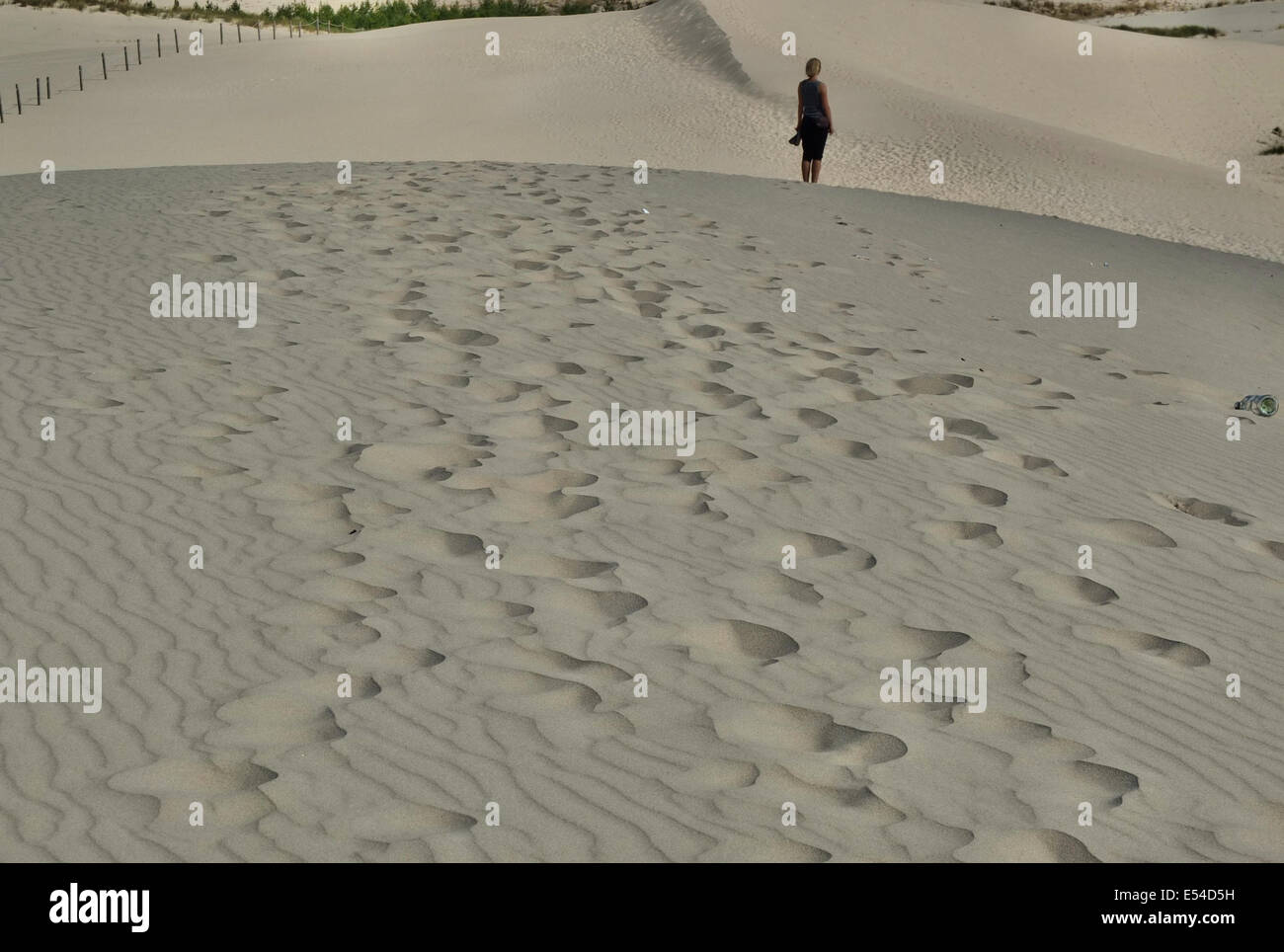 Leba, Poland. 20th, July 2014. Moving sand dunes in the Slowinski ...