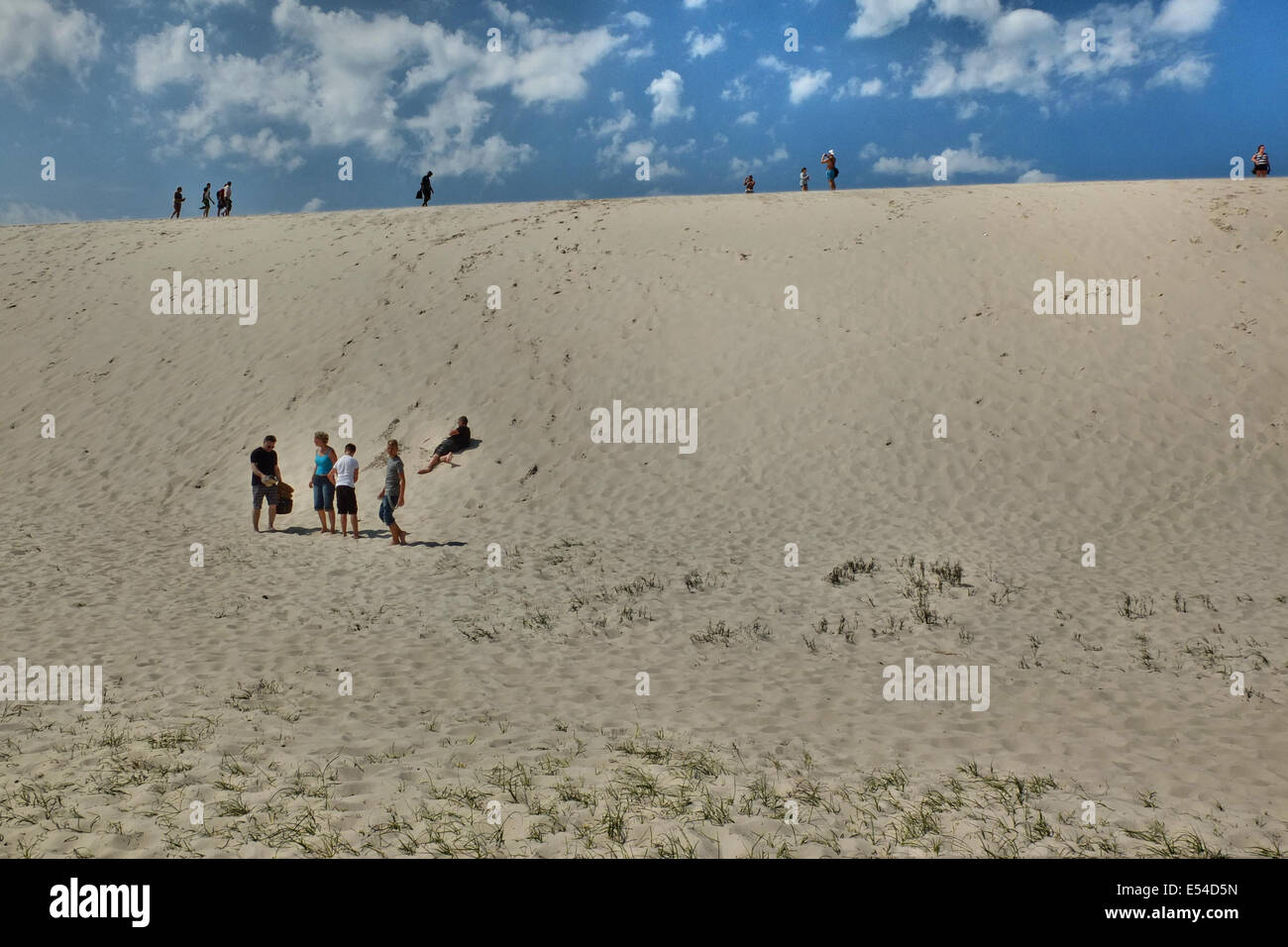 Leba, Poland. 20th, July 2014. Moving sand dunes in the Slowinski ...