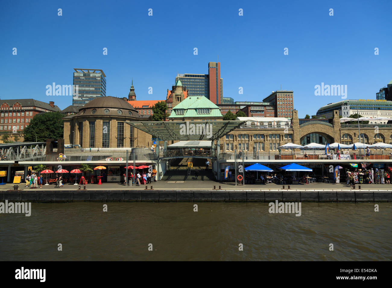 A color photograph of the passenger ferry terminal, 'Ländungsbrücke ...