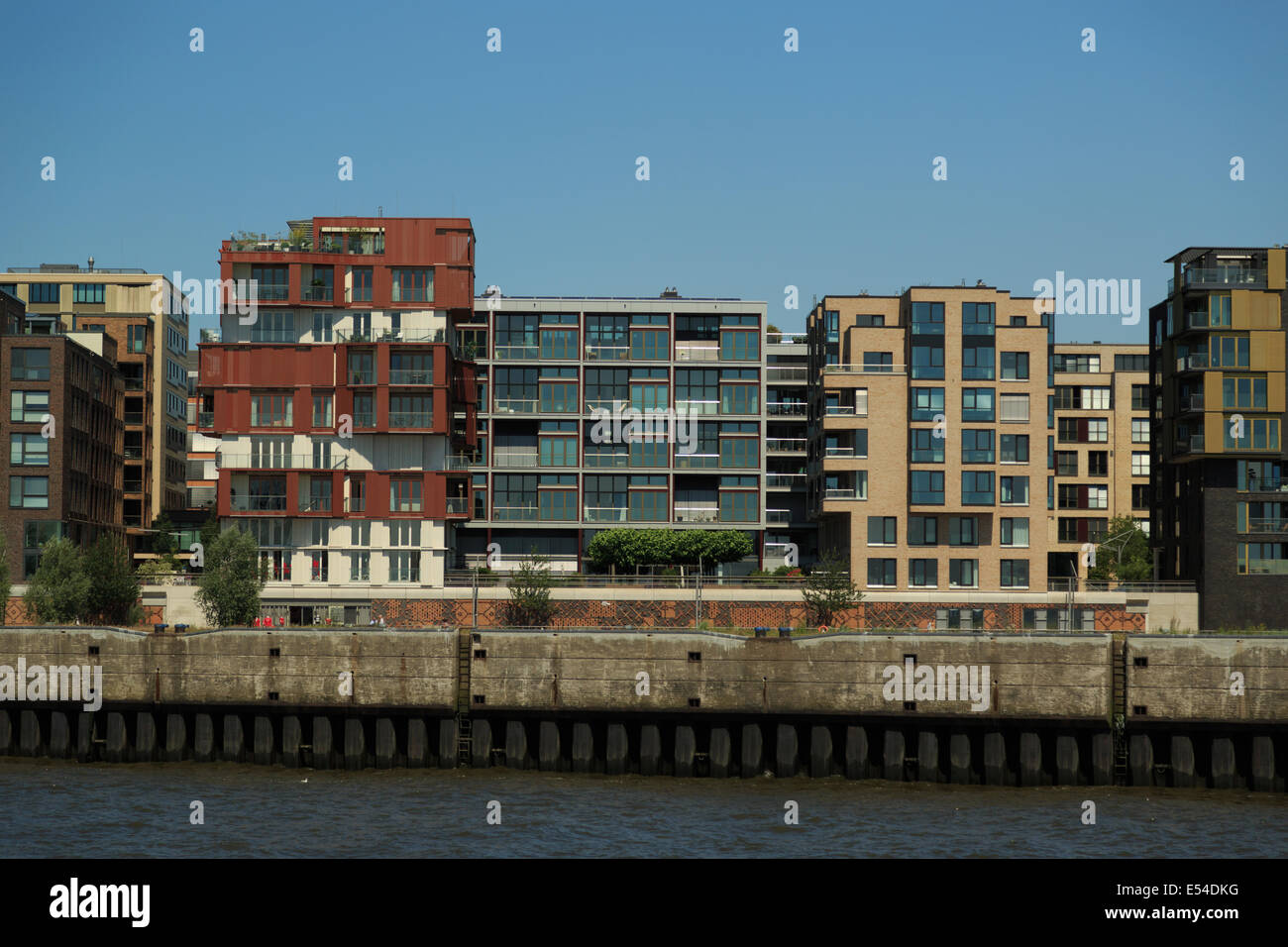 A photograph of the new district called HafenCity in Hamburg. HafenCity ...
