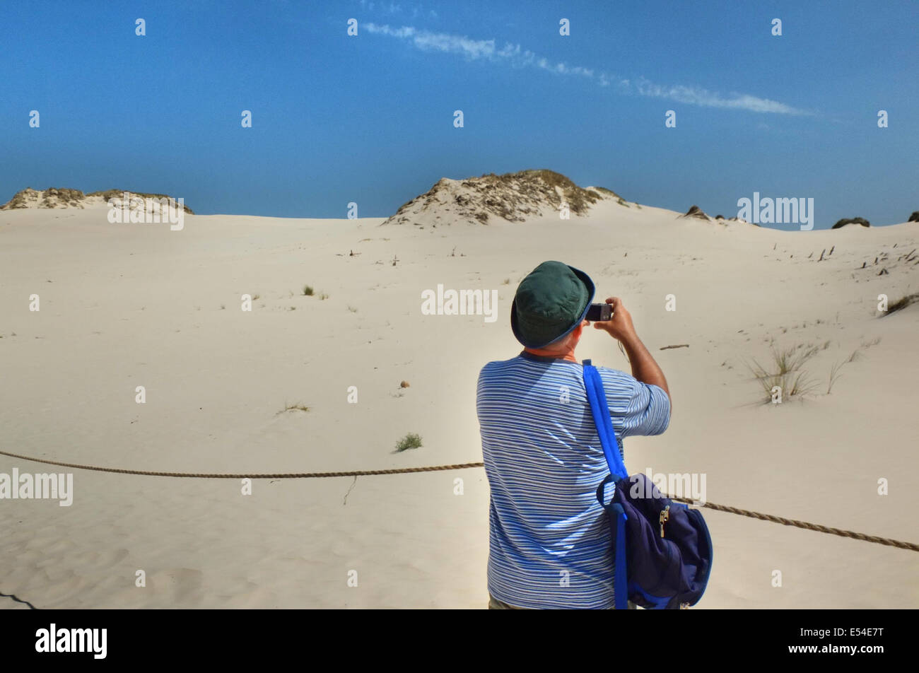 Leba, Poland. 20th, July 2014. Moving sand dunes in the Slowinski ...