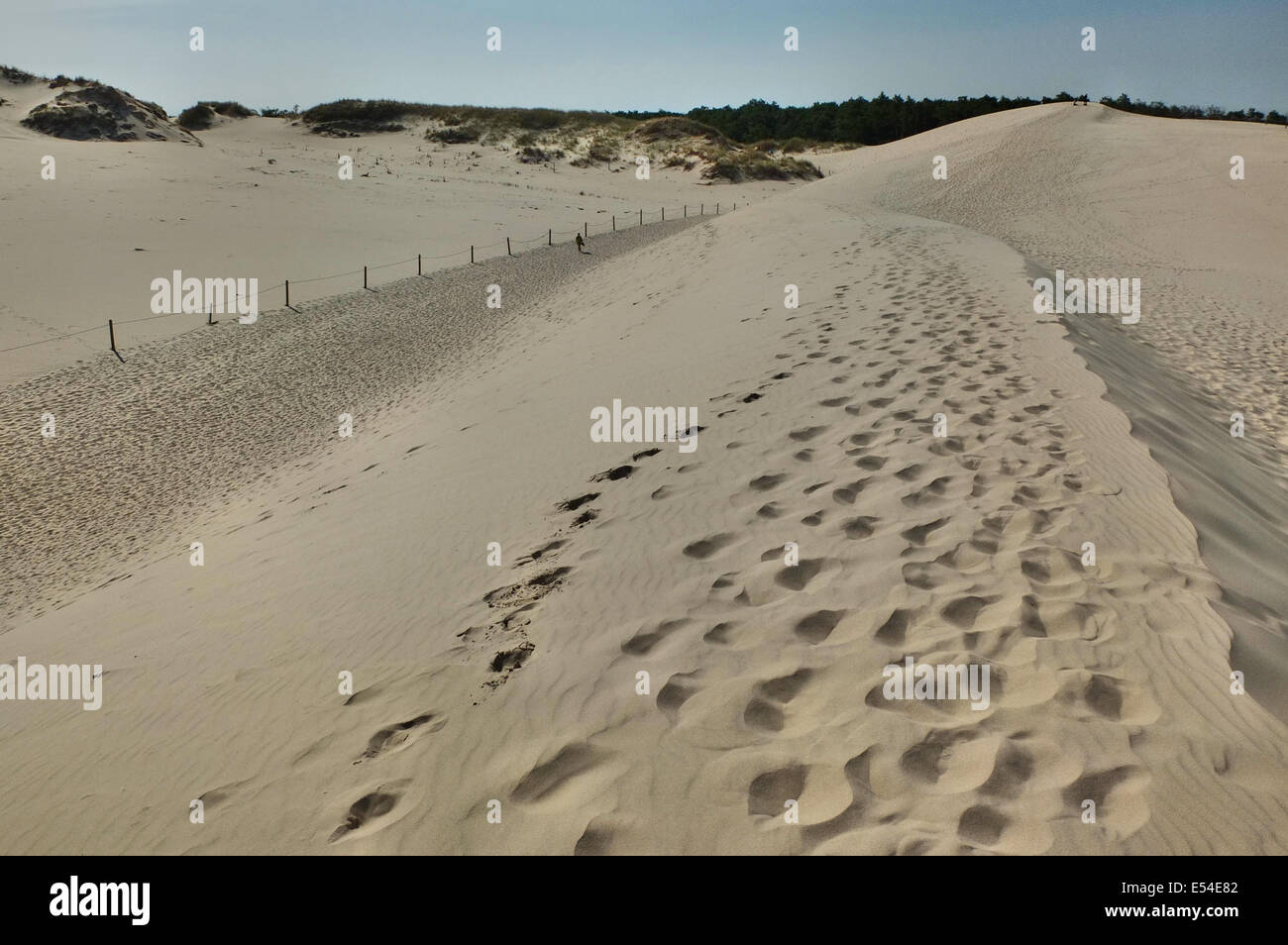 Leba, Poland. 20th, July 2014. Moving sand dunes in the Slowinski ...